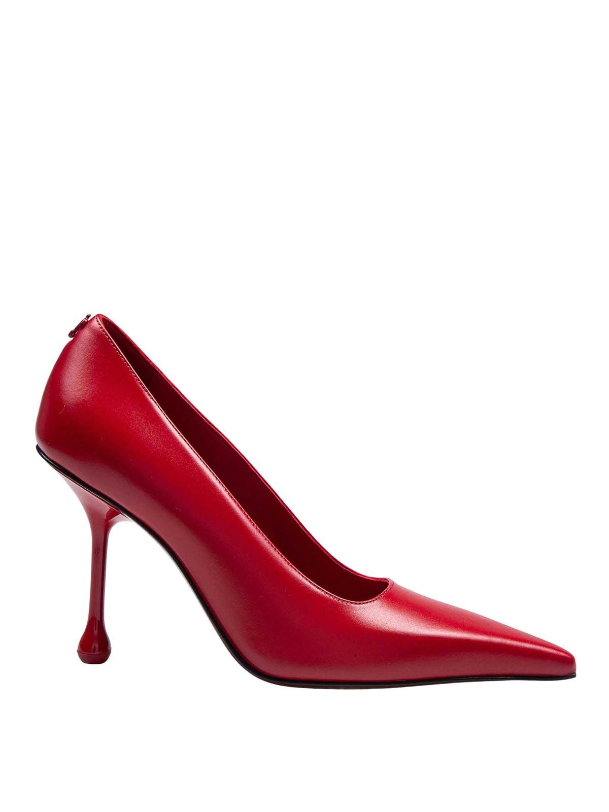 Jimmy Choo Ruby Leather Pumps in Red | Lyst
