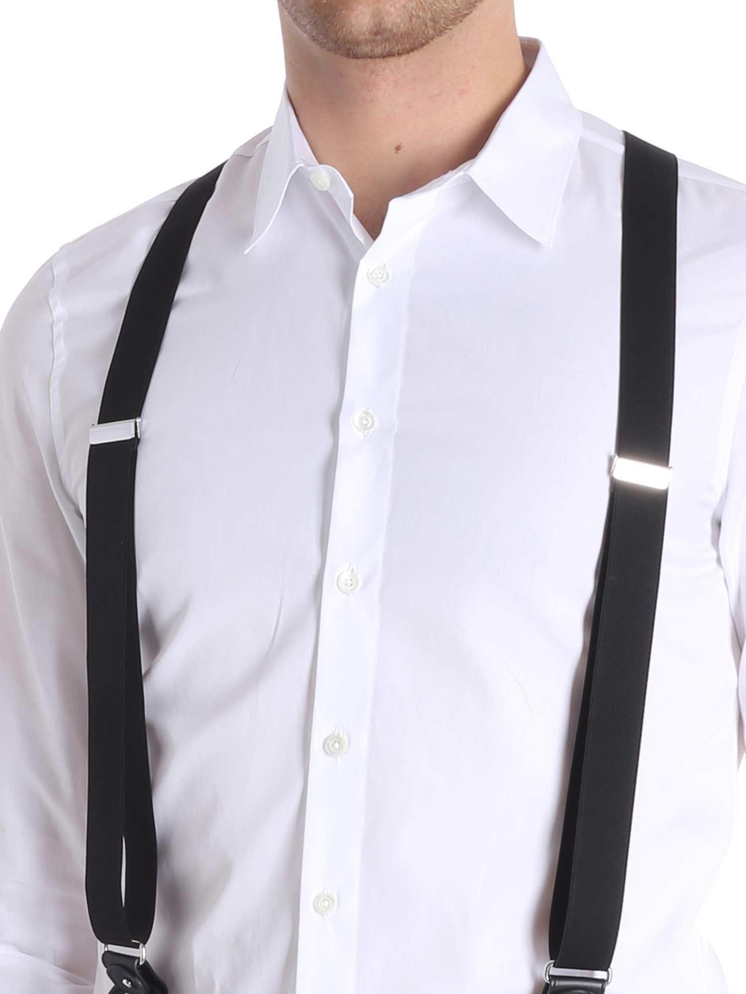 Moschino Cotton Suspender Shirt in White for Men - Lyst