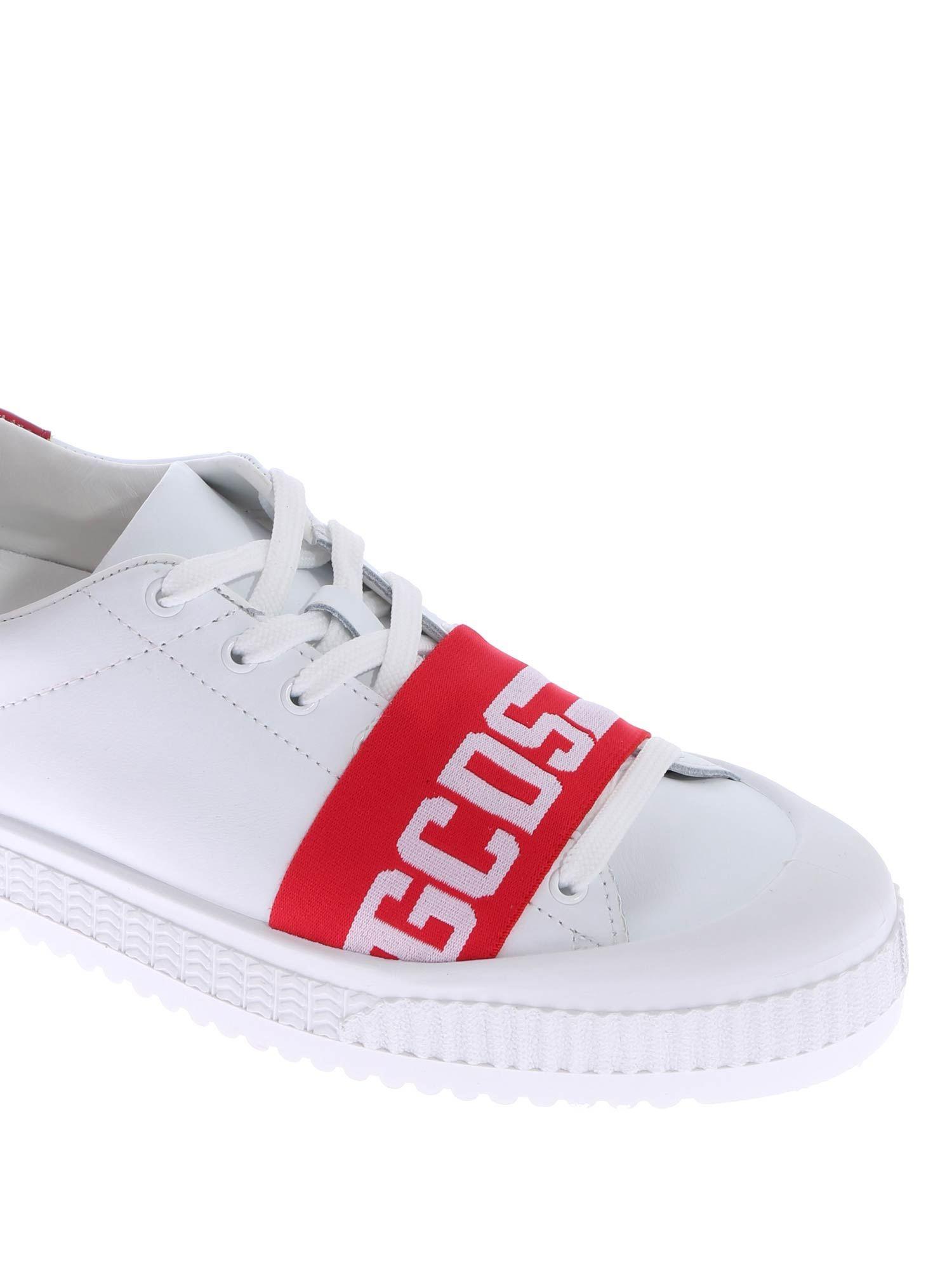 Gcds Leather Classic Low-top Sneakers in White for Men - Lyst