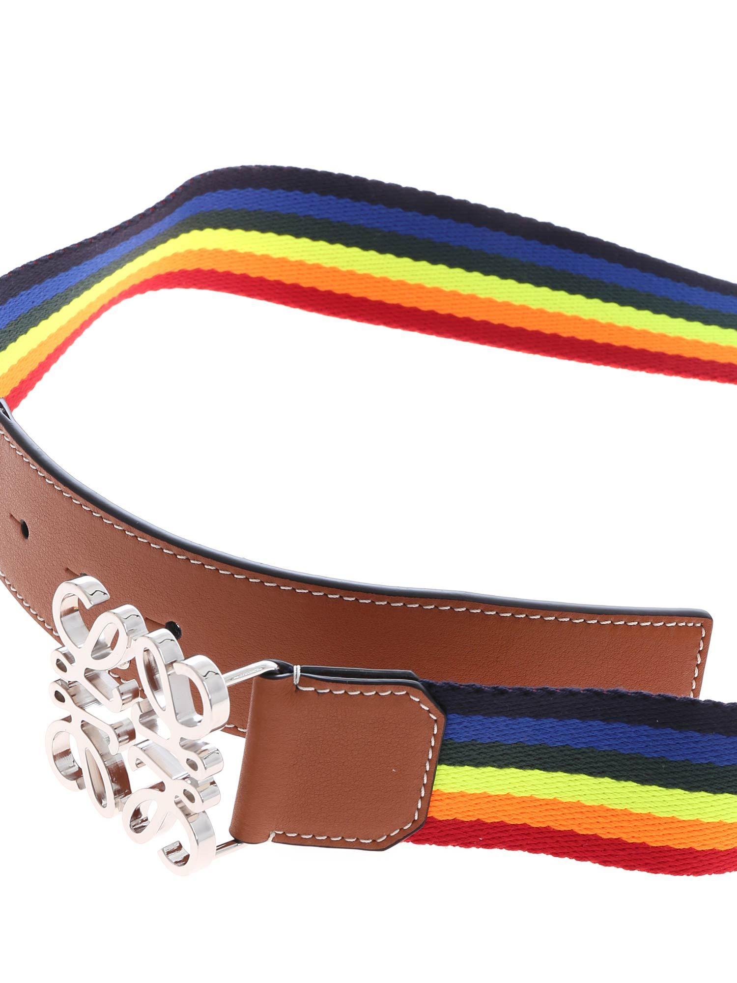 Loewe Anagram Rainbow Fabric Belt for Men - Lyst