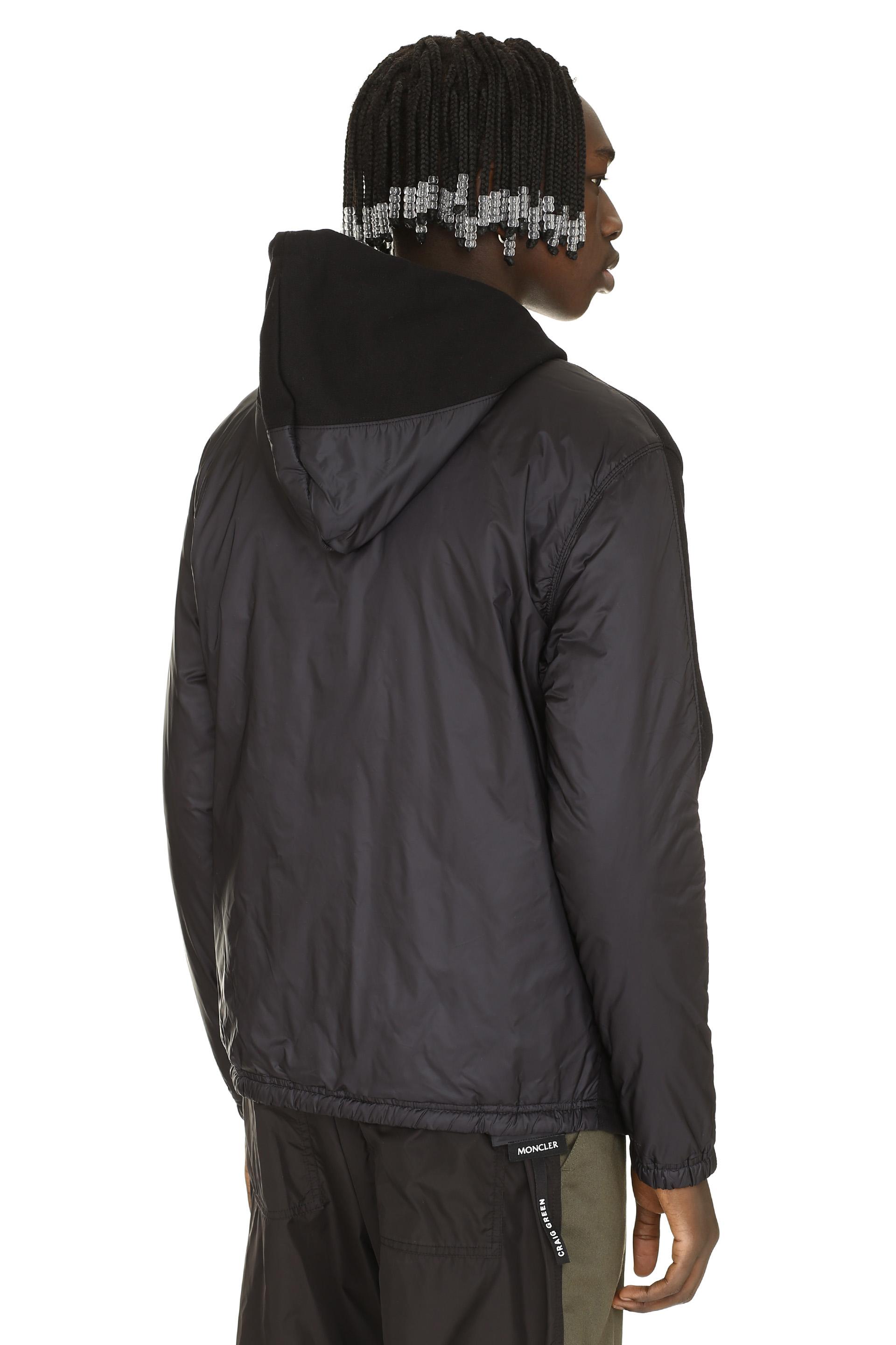 5 MONCLER CRAIG GREEN Cotton Full Zip Hoodie in Black for Men - Lyst