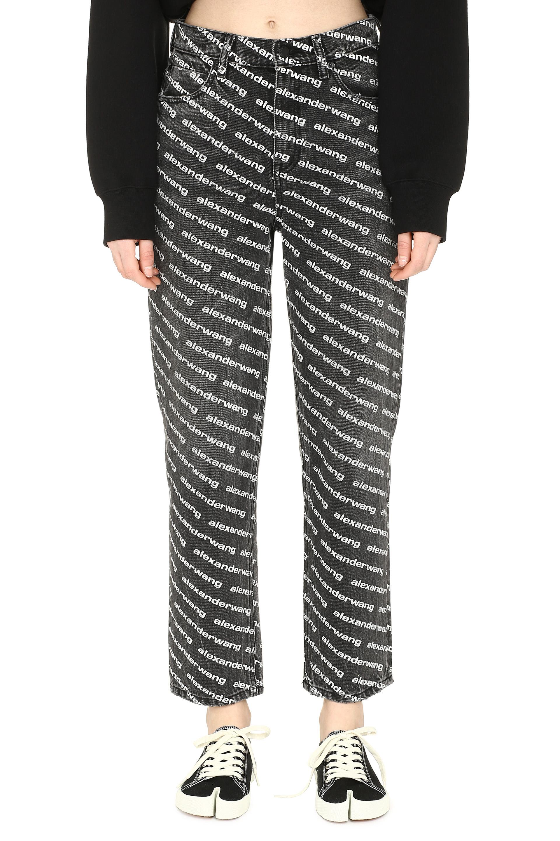 Alexander Wang Denim Logo-print Jeans in Black - Save 59% - Lyst