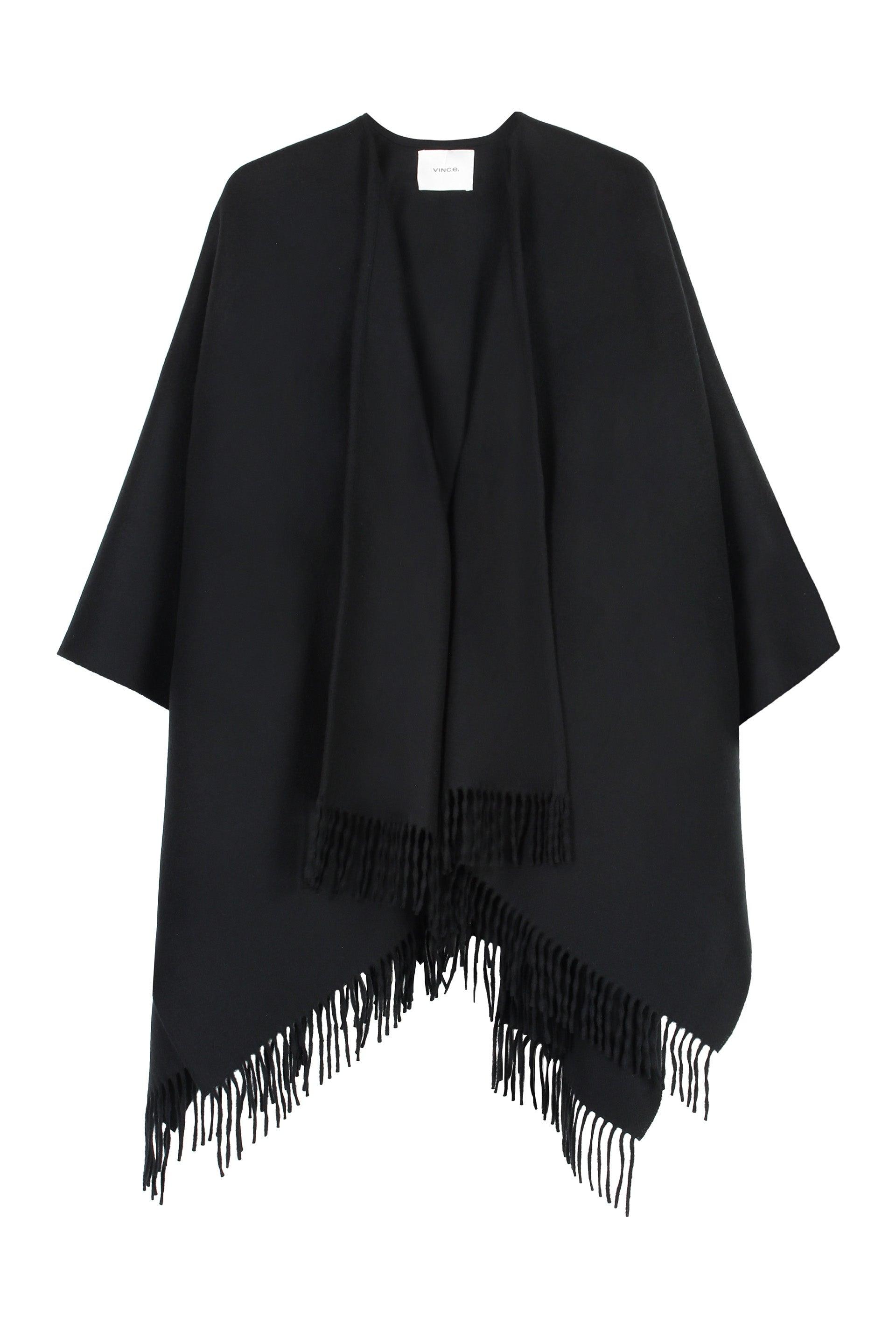 Vince Wool Cape in Black | Lyst