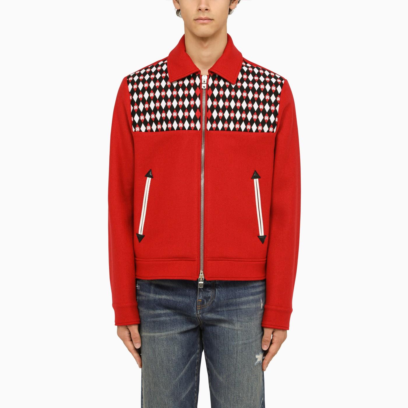 Amiri Wool Jacket With Diamond Pattern in Red for Men | Lyst UK