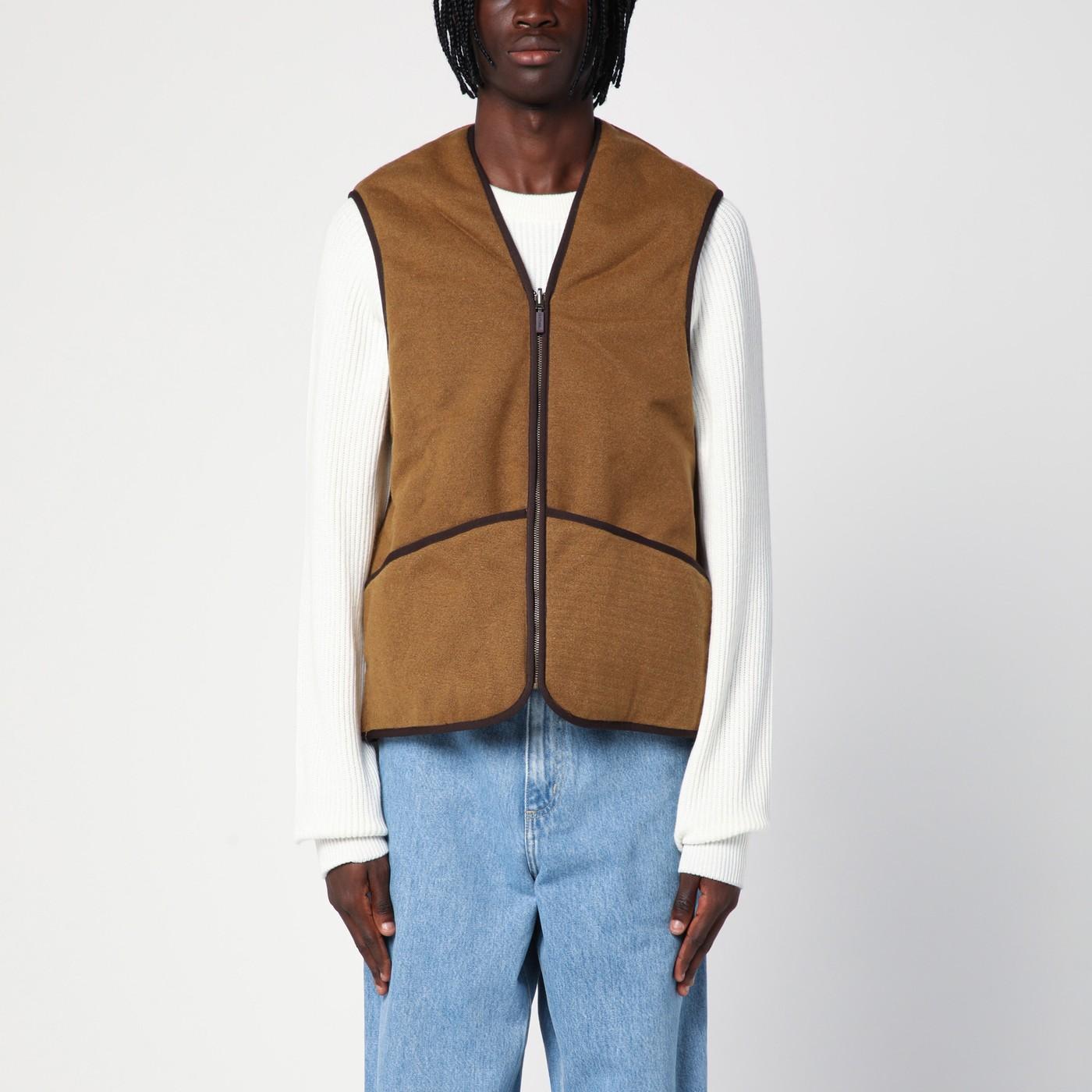 Barbour Zipped Waistcoat in Brown for Men | Lyst