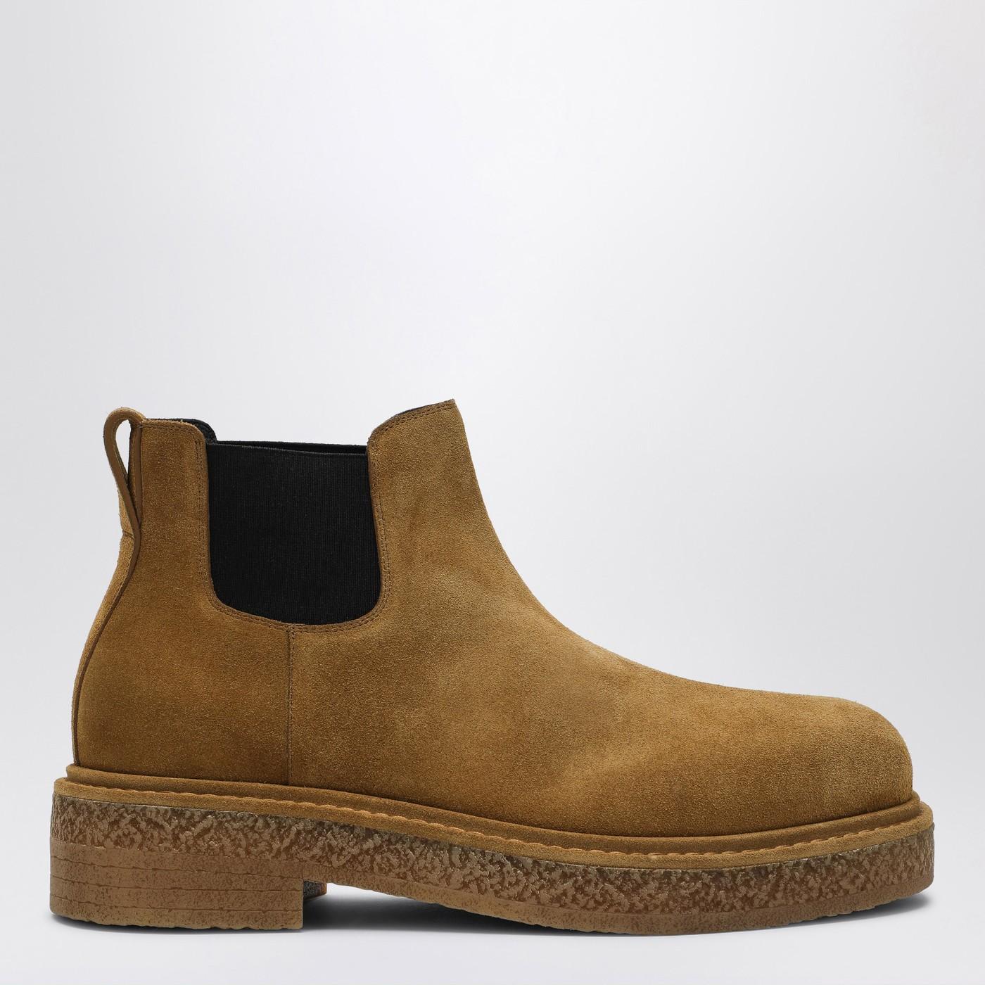 Bottega Veneta Haddock Brown Suede Chelsea Boot for Men | Lyst