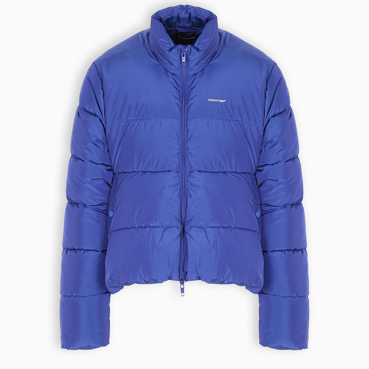 Balenciaga Electric Blue Cropped Down Jacket for Men - Lyst