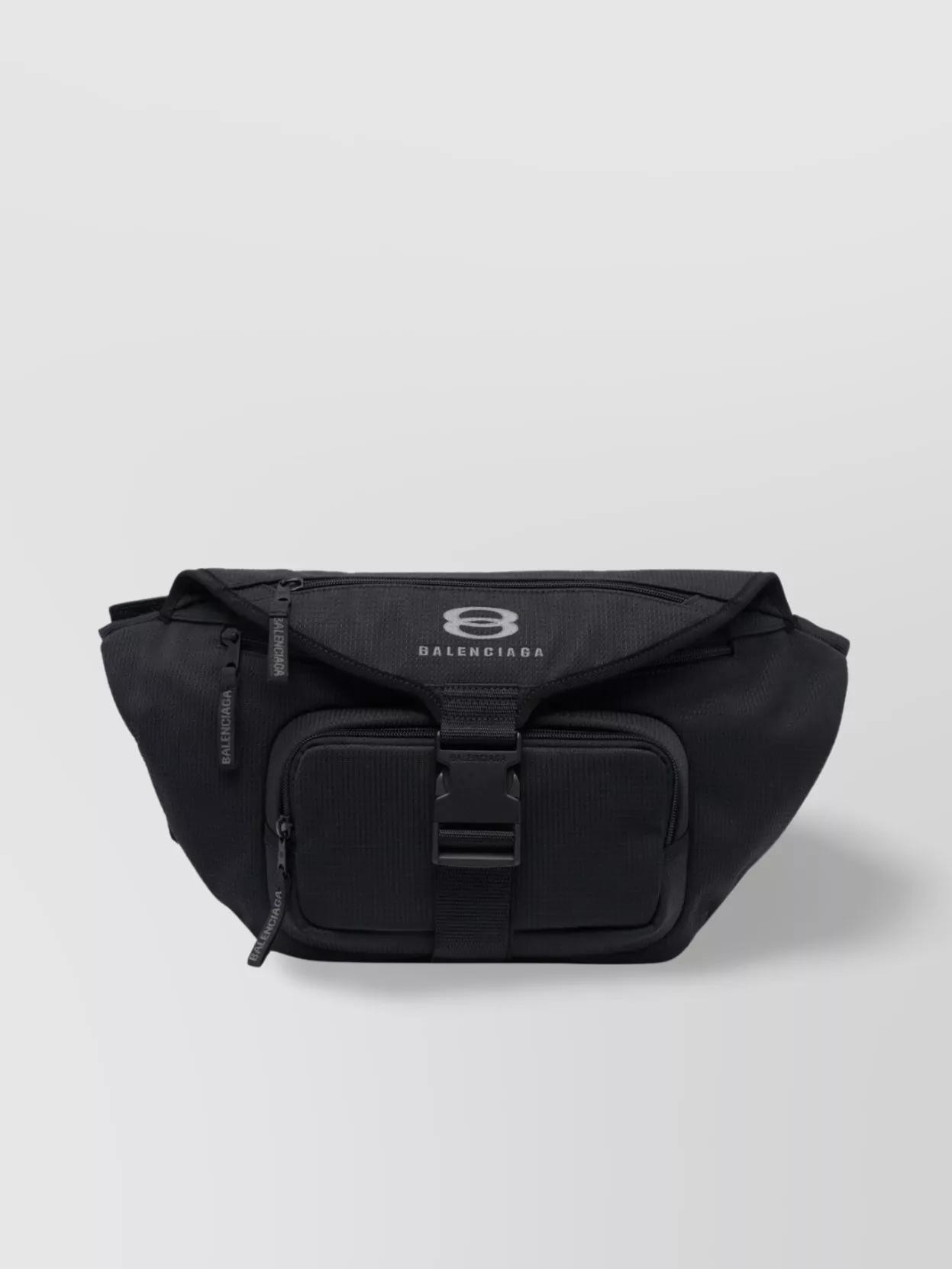 Balenciaga Fabric Texture Belt Bag in Black for Men | Lyst
