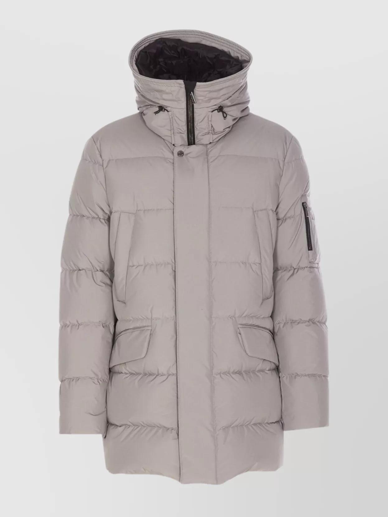 Moorer Jacket Quilted Removable Hood in Gray for Men | Lyst