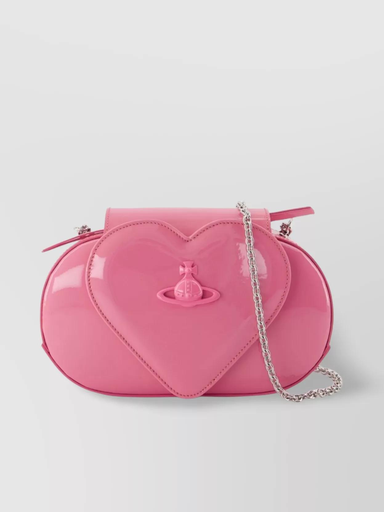 Vivienne Westwood Heart Shape Calf Leather Shoulder Bag in Pink | Lyst