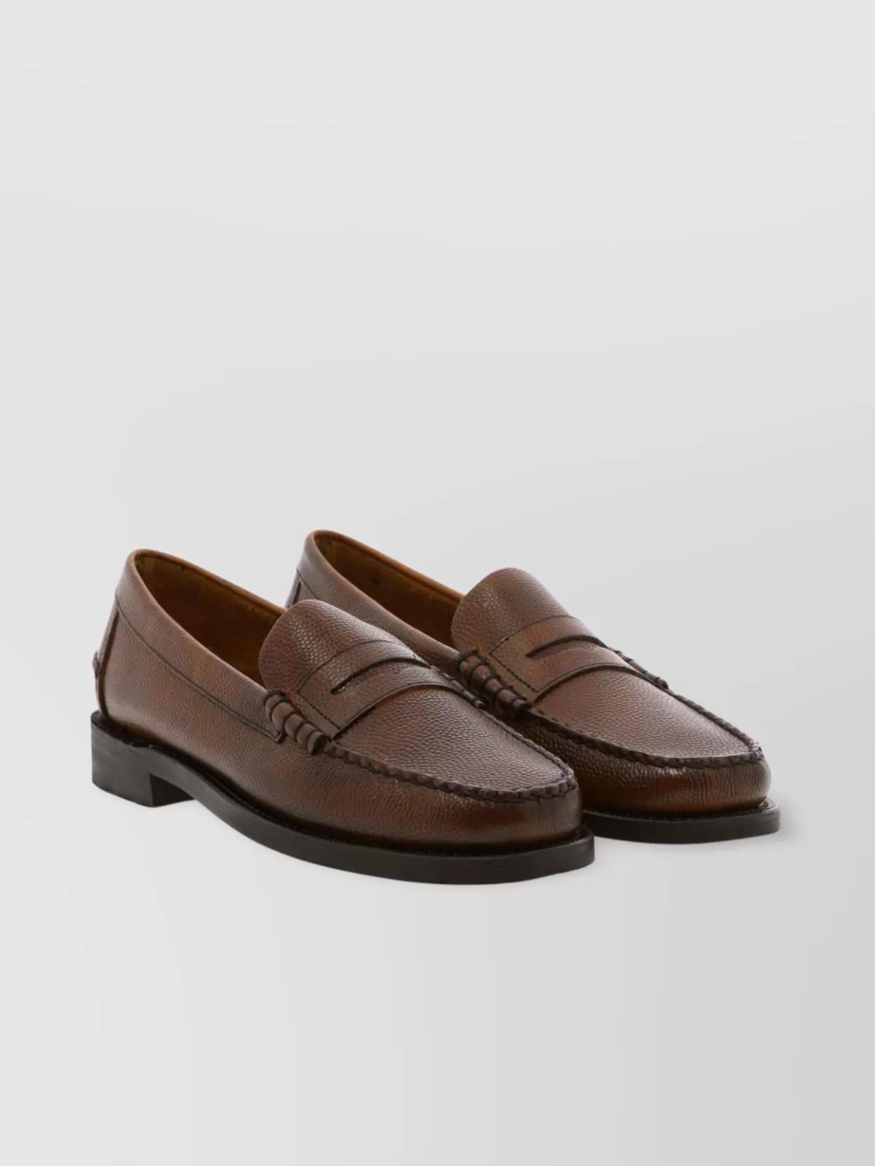 Sebago Dan Tumbled Penny Strap Loafers in Brown for Men | Lyst