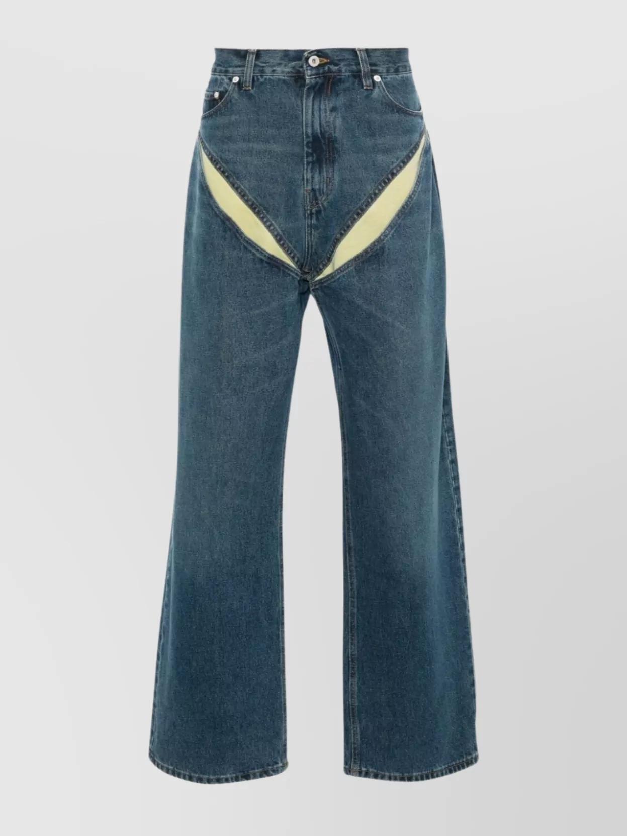 Y. Project Denim Jeans Featuring Cut-Out Detailing in Blue | Lyst