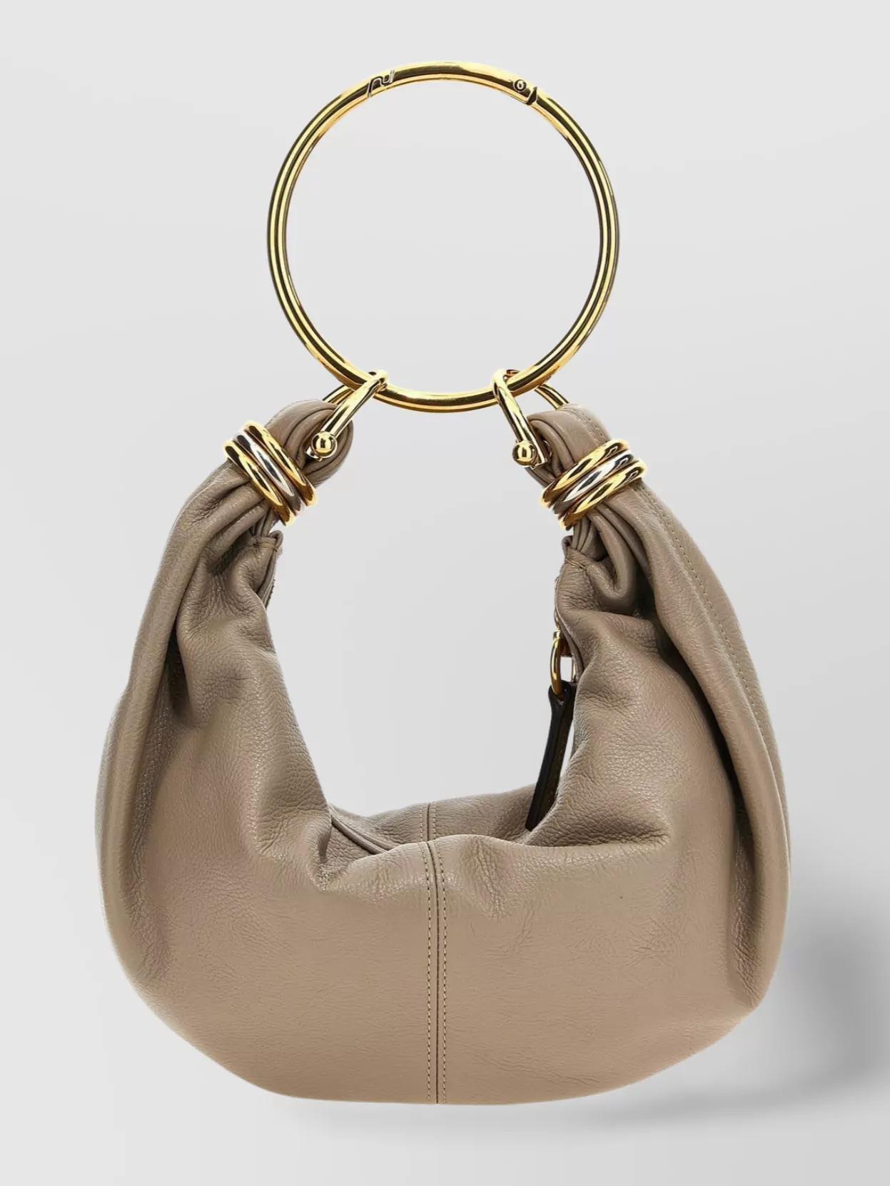 Chloé Small Hobo Bag Ring Handle in Natural | Lyst