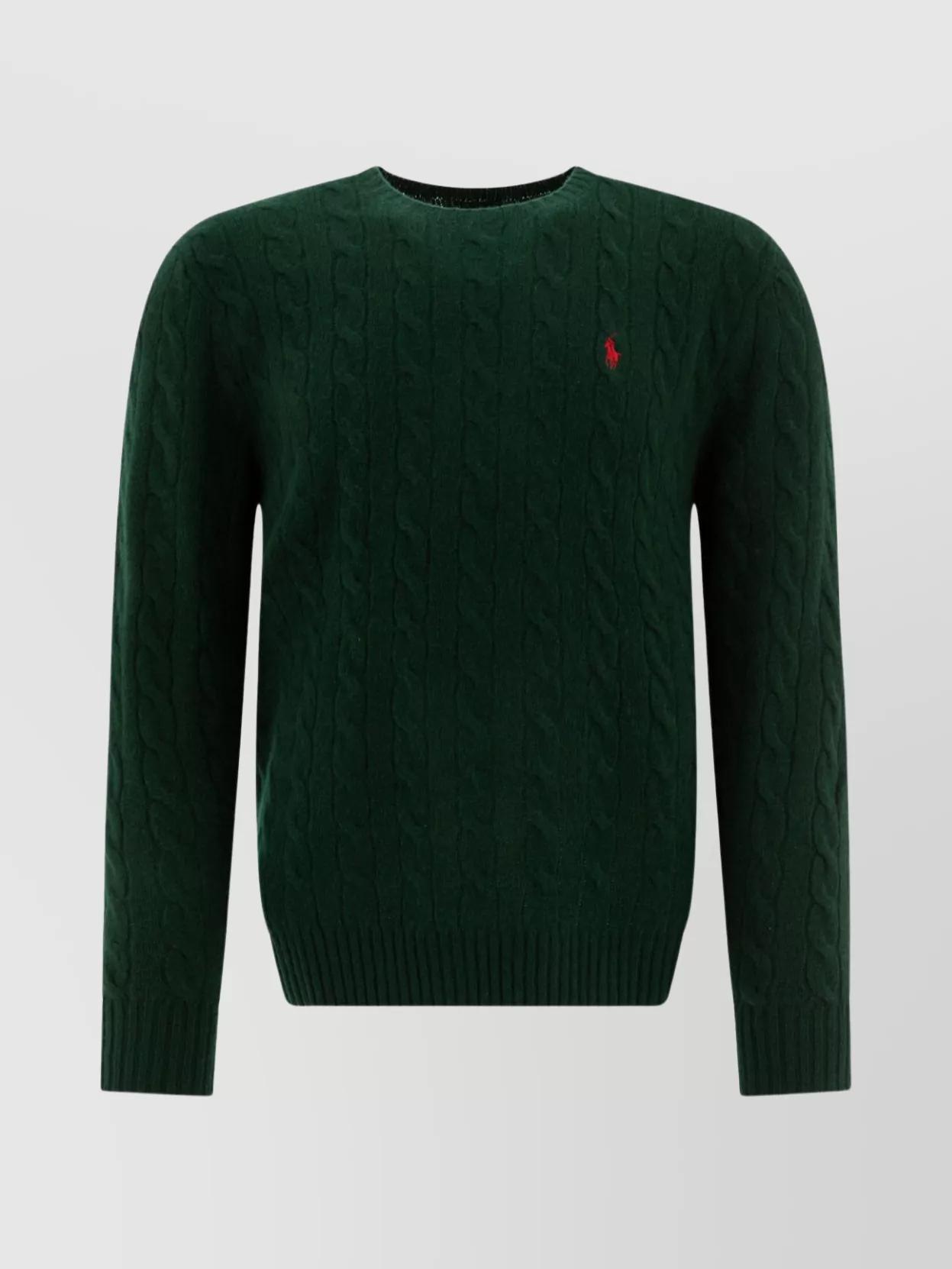 Polo Ralph Lauren Cable-Knit Sweater Ribbed Cuffs in Green for Men | Lyst