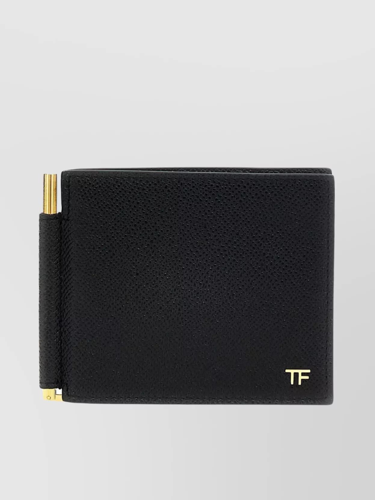 Tom Ford Folded Card Holder Textured Finish in Black for Men | Lyst