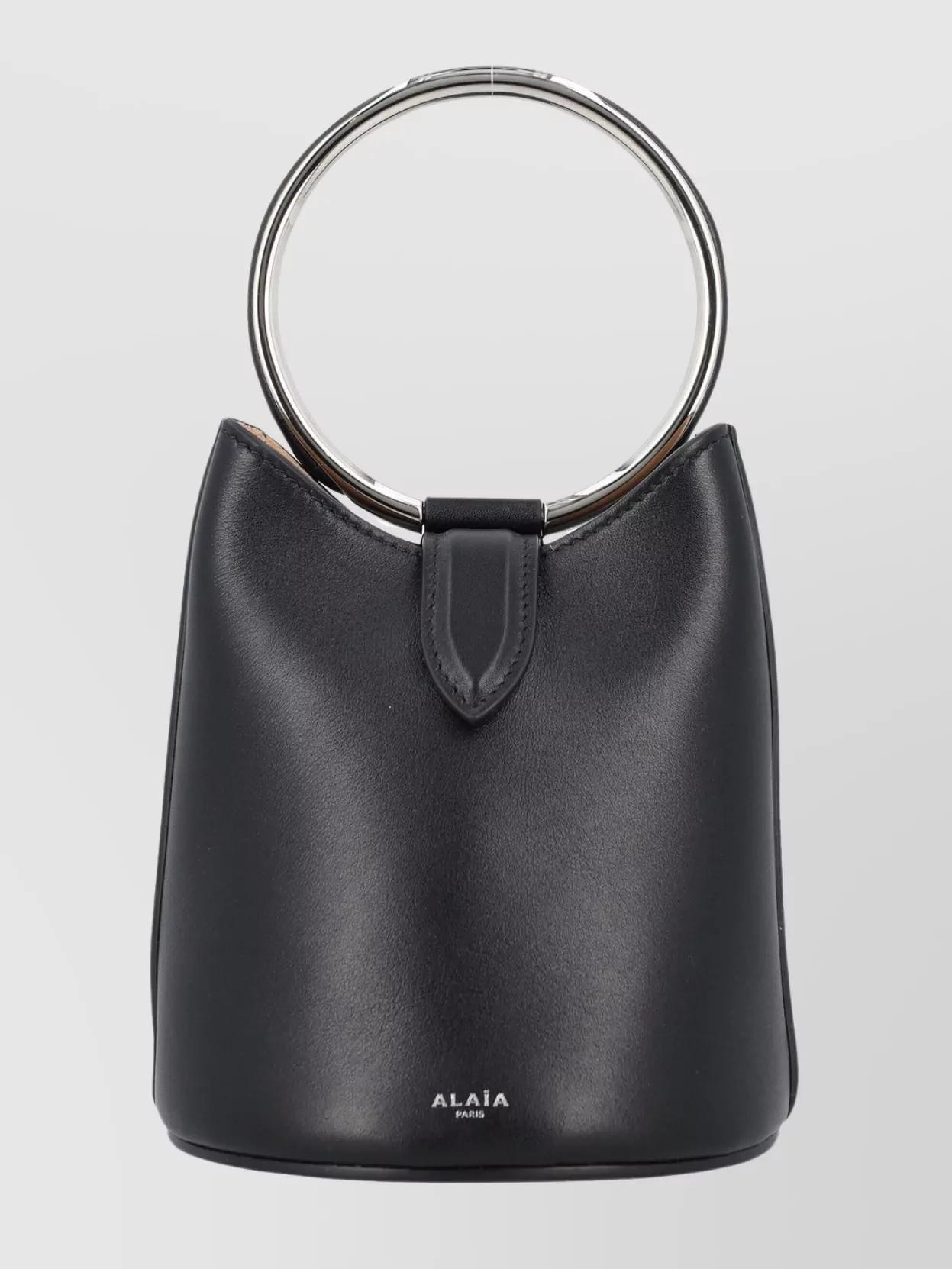 Alaïa Mini Bucket Ring Structured Shape in Black | Lyst