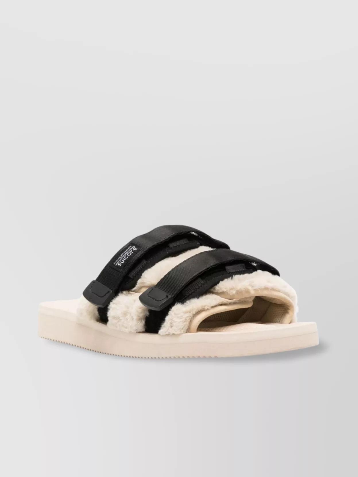 Suicoke Double Strap Rubber Sole Slides With Logo-Patch in Pink for Men ...