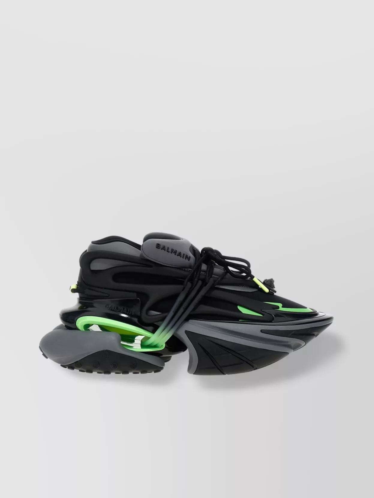 Balmain 'Chunky Sole Mesh Panels Sneakers' in Black for Men | Lyst