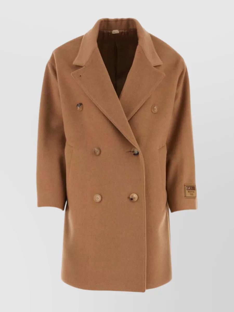 Gucci Sophisticated Wool Blend Coat in Brown | Lyst