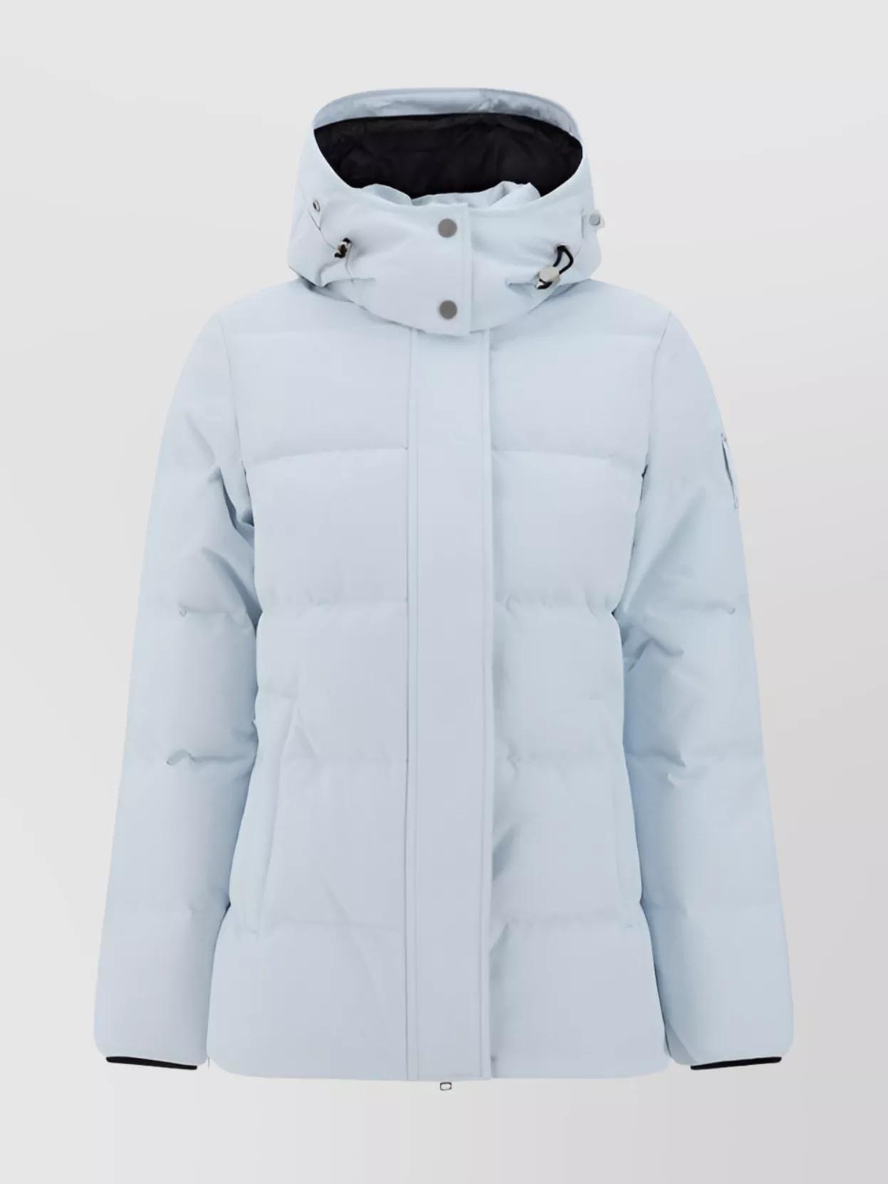 Moose Knuckles Padded Jacket Quilted Removable Hood in Blue | Lyst