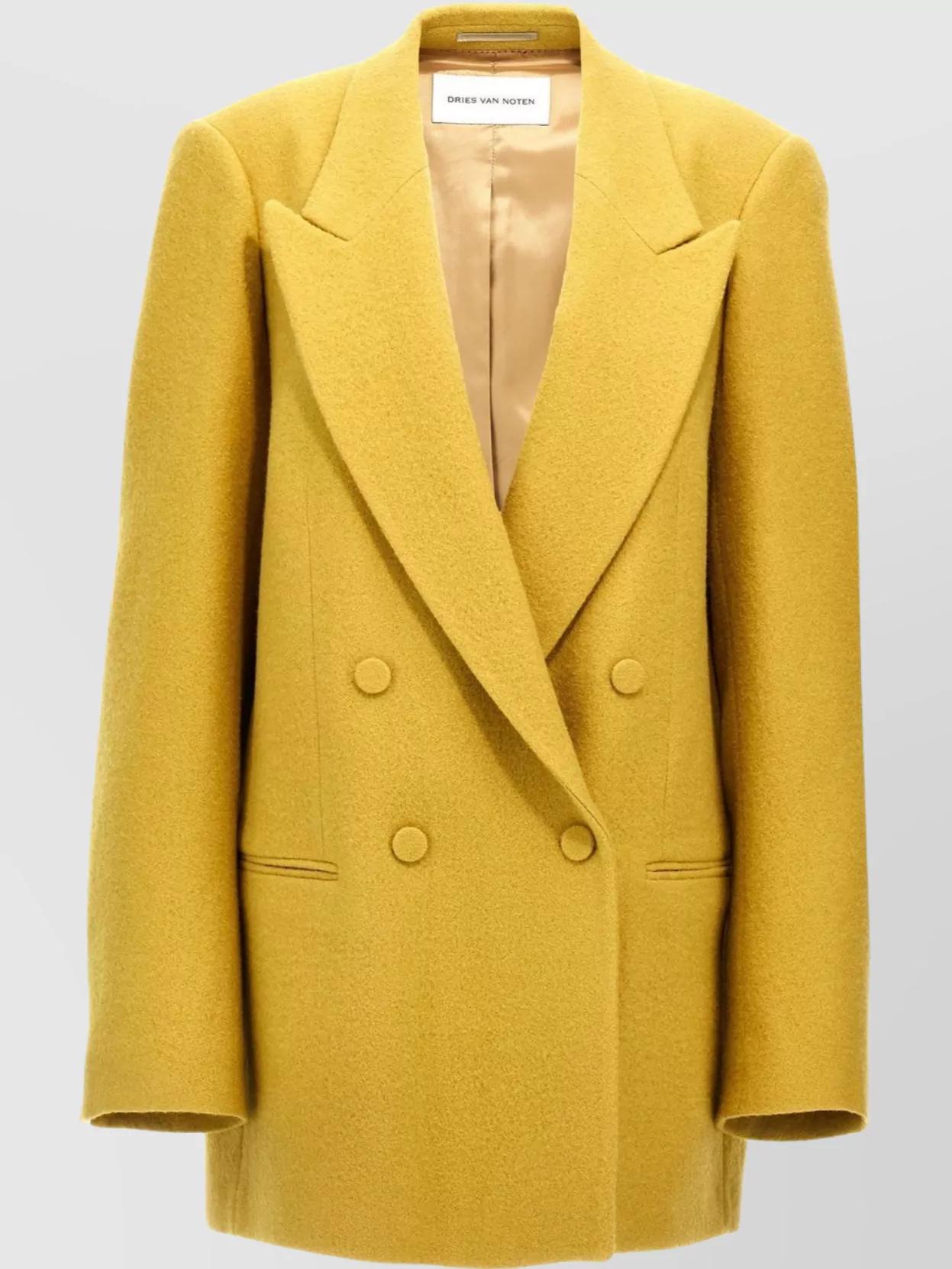 Dries Van Noten 'Structured Shoulders' Blazer Featuring Button ...