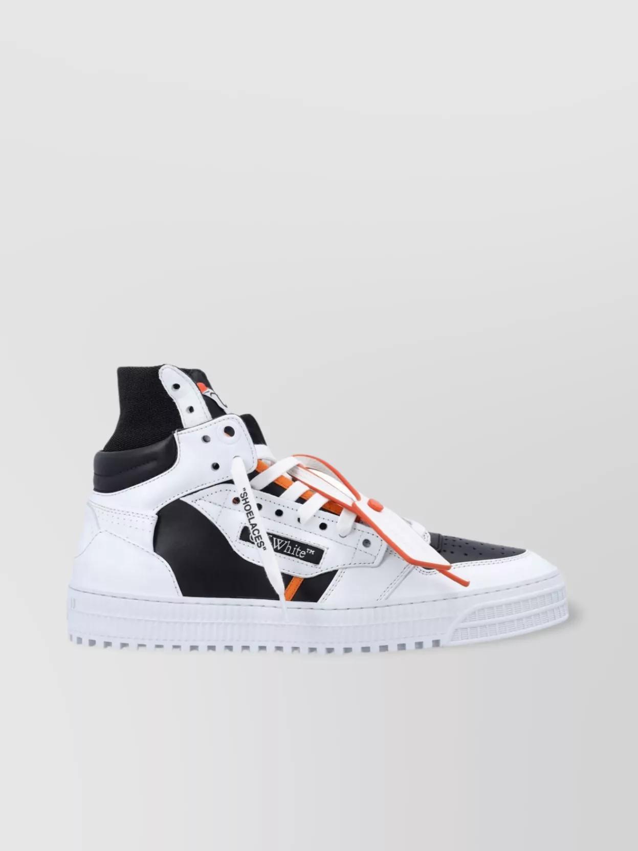 Off-White c/o Virgil Abloh Leather High-Top Sneakers Contrast Panels in ...