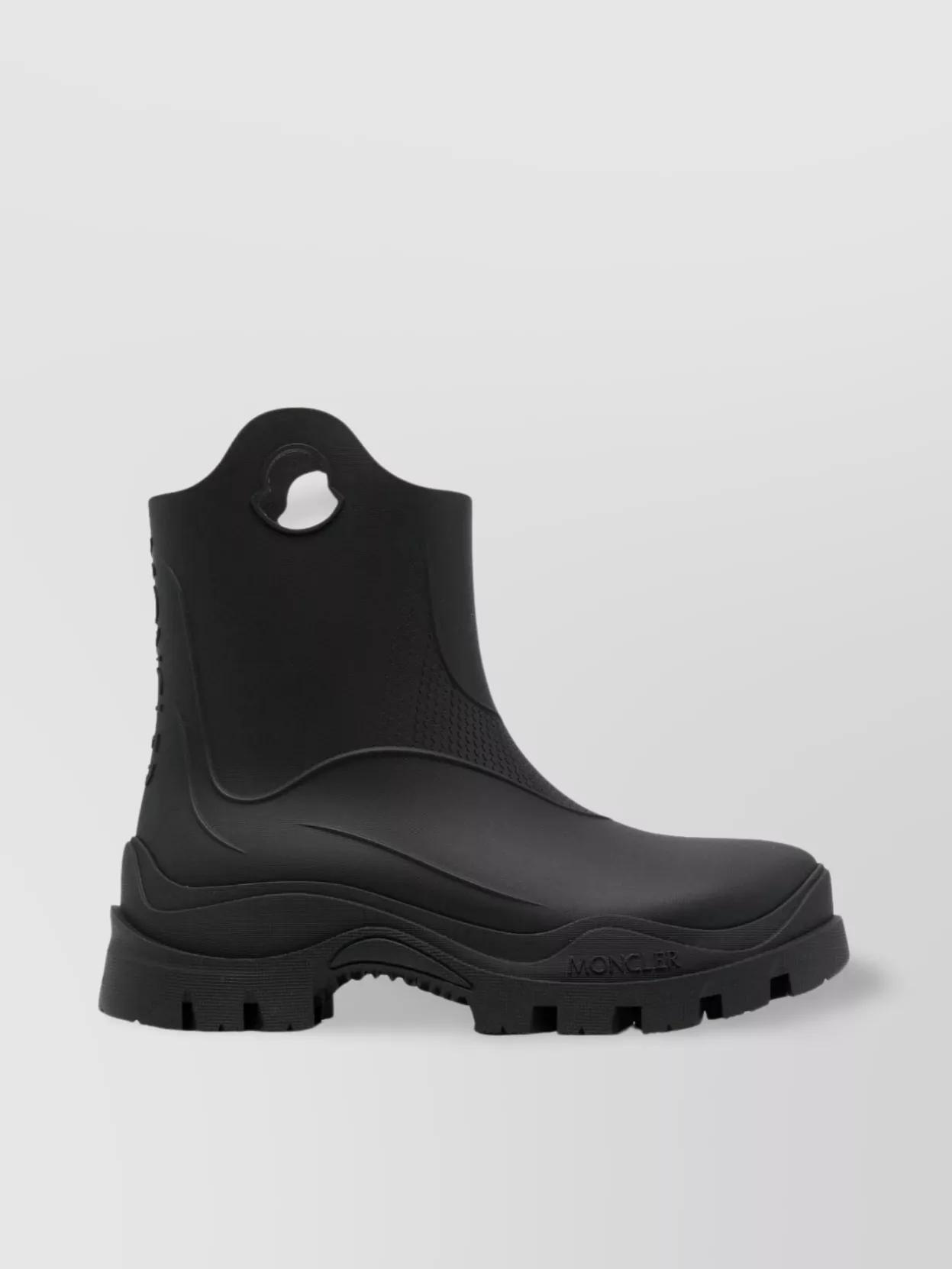 Moncler Chunky Sole Rain Boots in Black | Lyst