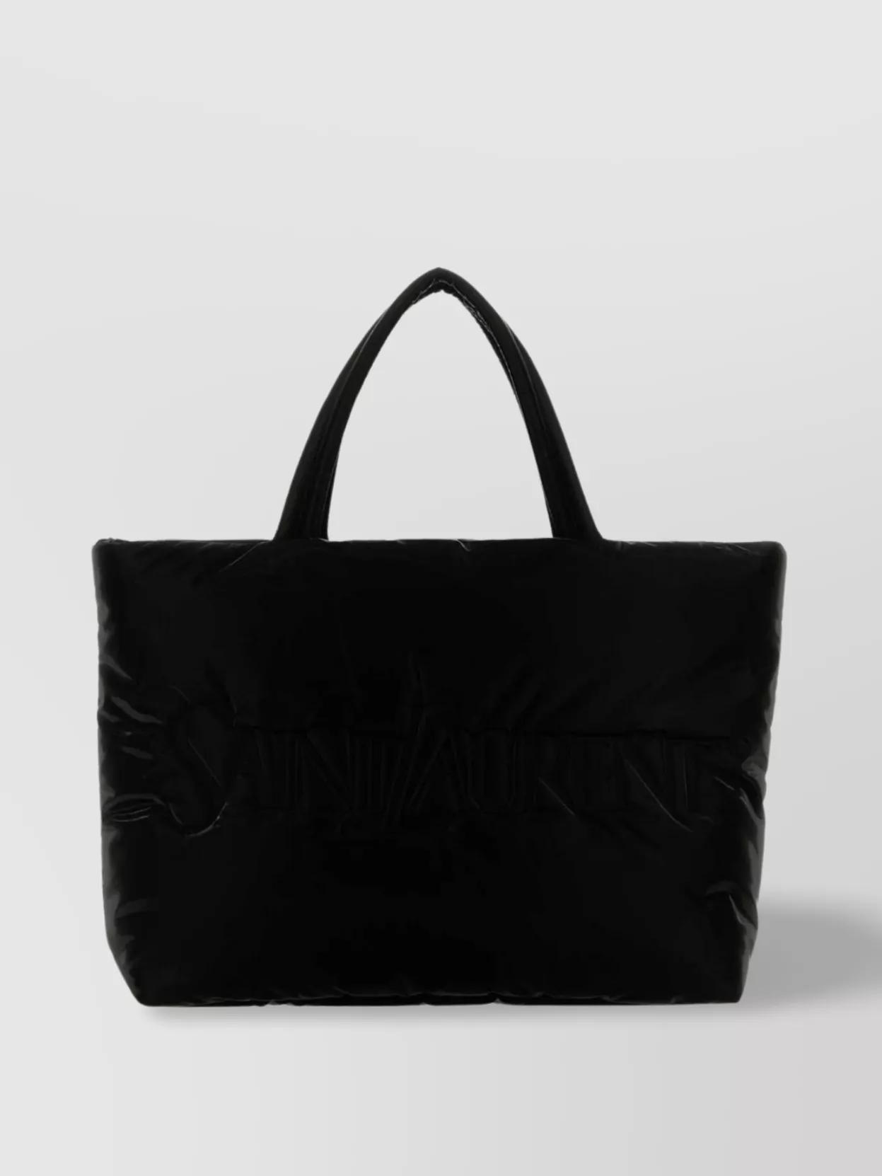 Saint Laurent Quilted Rectangular Shopping Bag With Soft Texture in ...