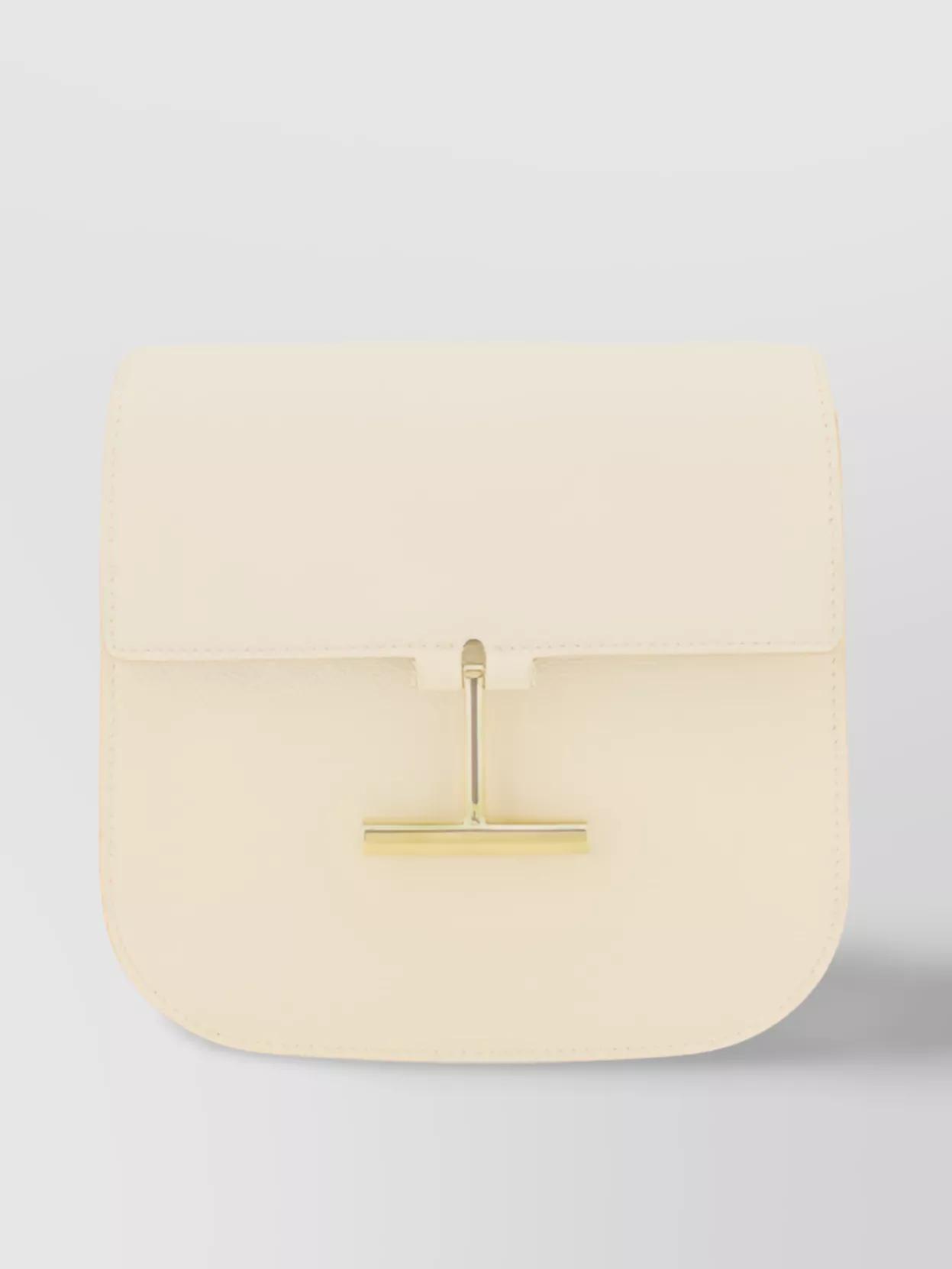 Tom Ford Mini Structured Leather Shoulder Bag in Natural | Lyst