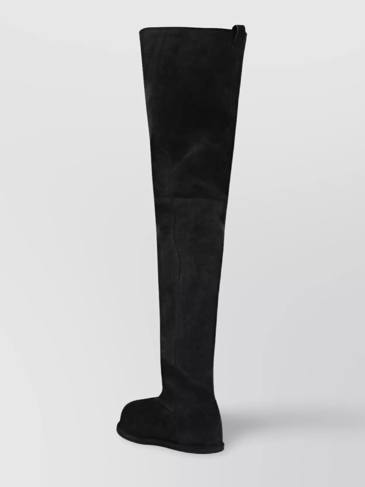 AMINA MUADDI Heidi Over-The-Knee Flat Boots in Black | Lyst