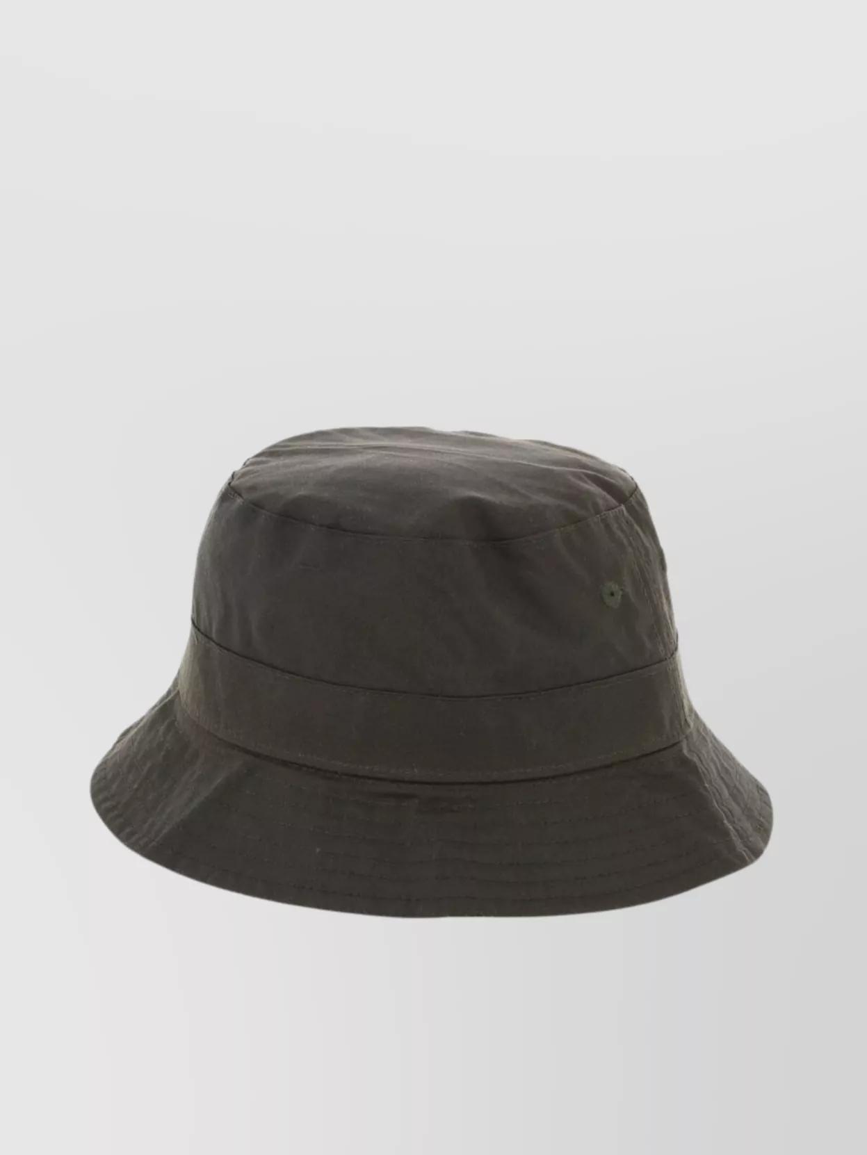 Barbour Waxed Wide Brim Eyelet Detailing Hat in Gray | Lyst