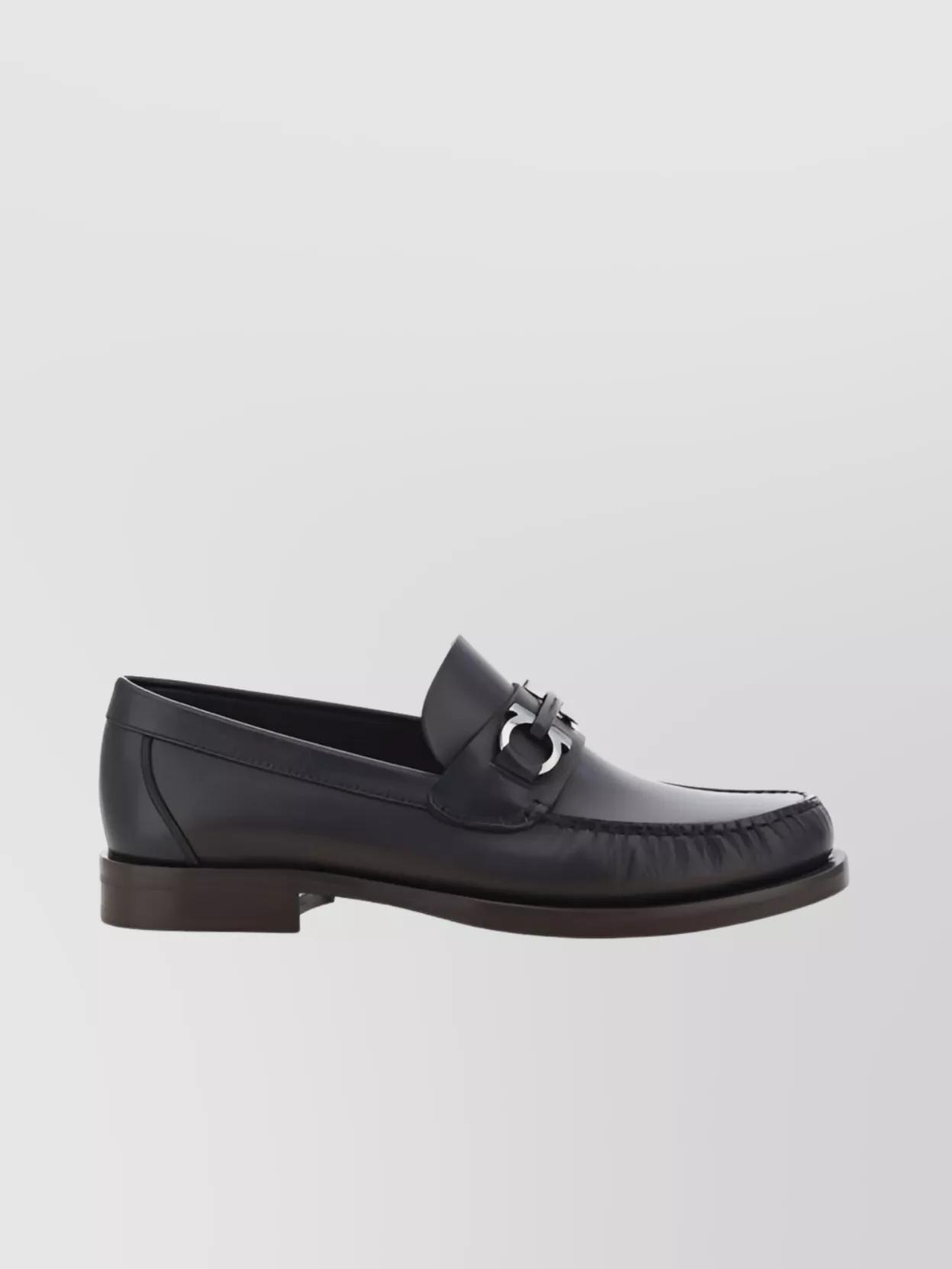 Ferragamo Iconic Gancini Logo Loafers in Brown for Men | Lyst