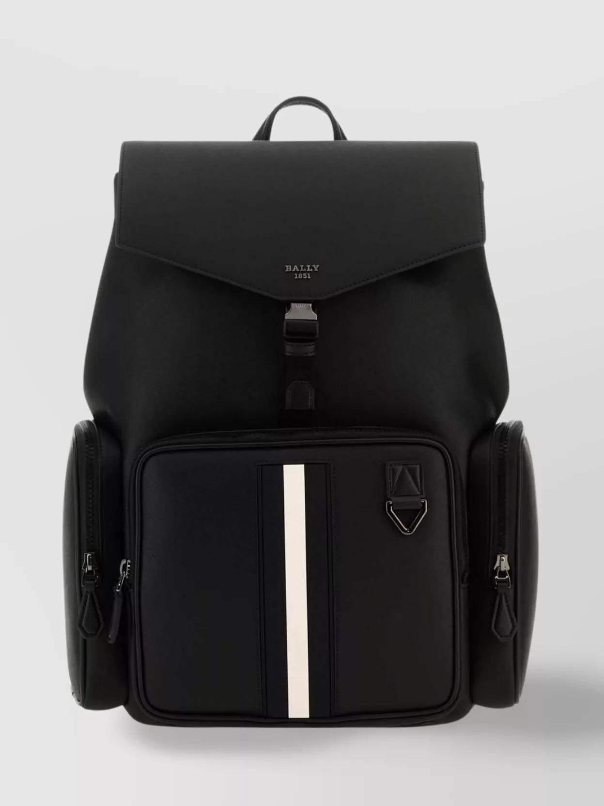 Bally Leather Backpack Large External Pockets in Black for Men | Lyst