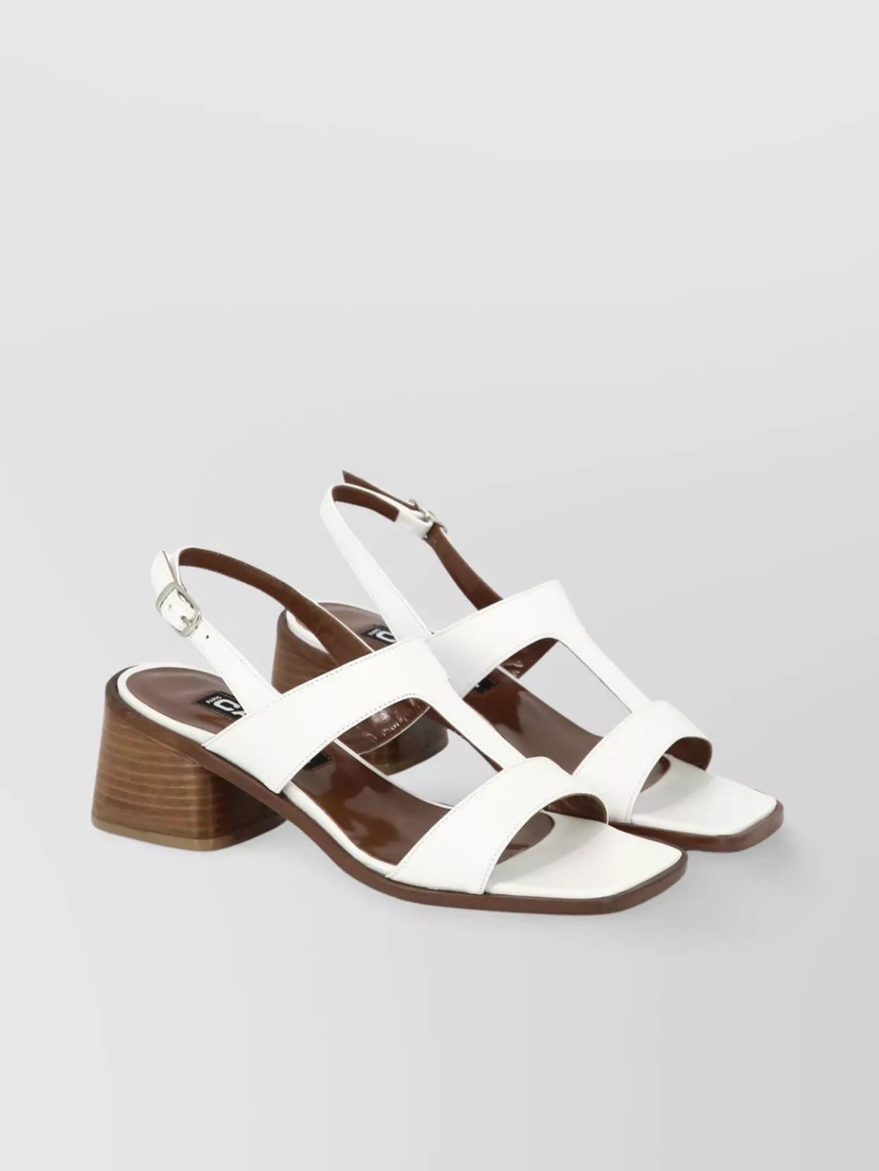 CAREL PARIS "Babylone" Block Heel Sandals in Metallic | Lyst