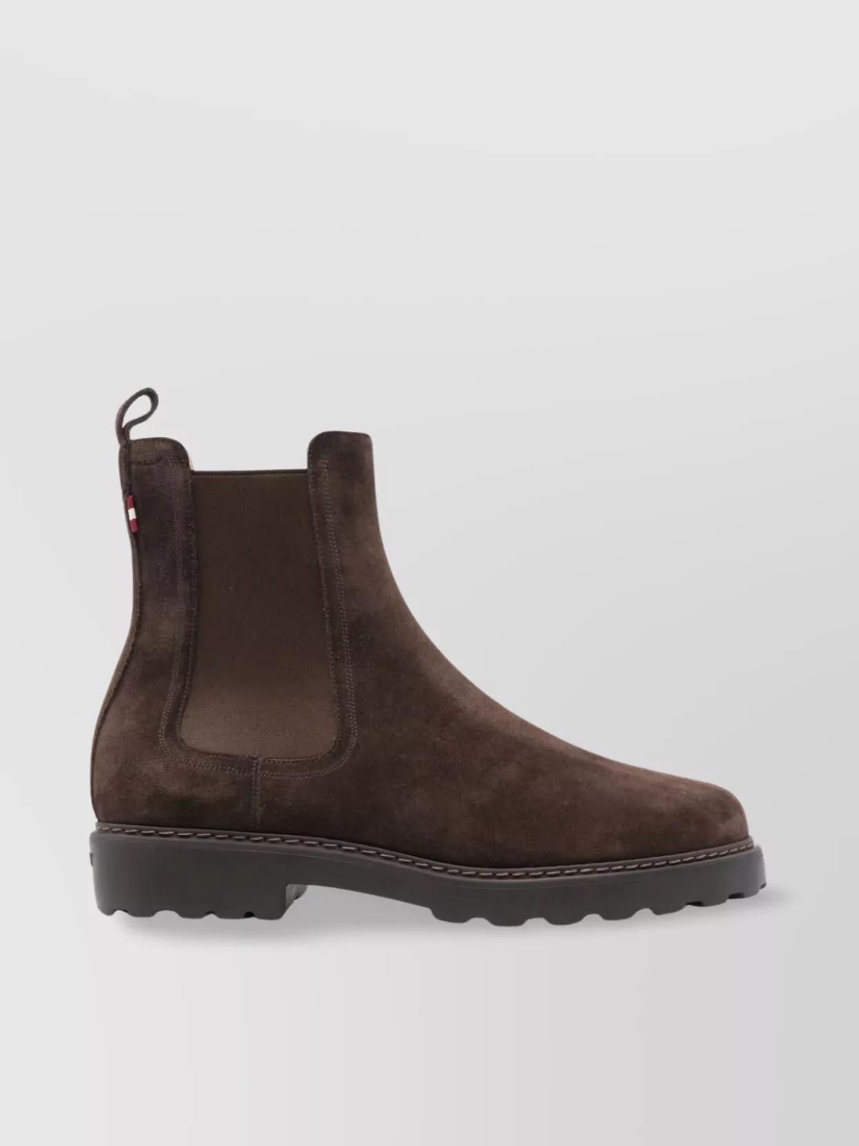 Bally Suede Ankle Boots With Chunky Rubber Sole in Brown for Men | Lyst
