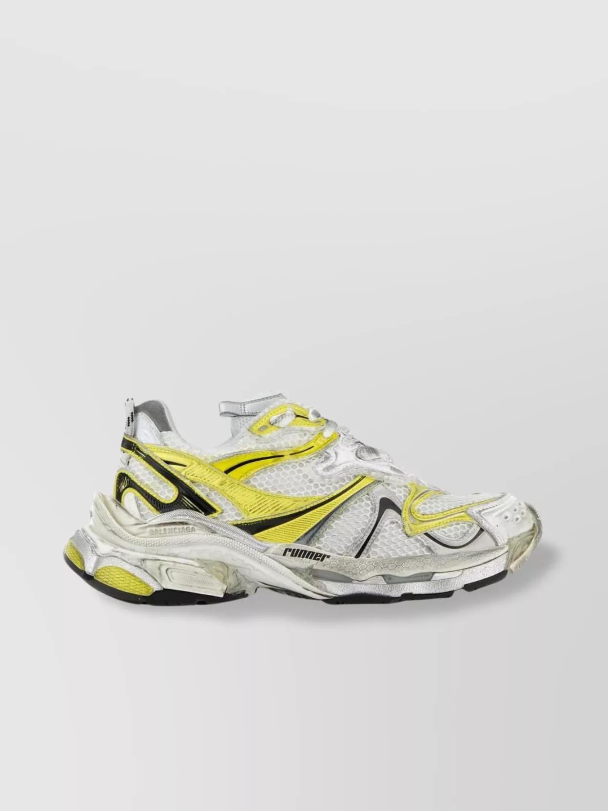 Balenciaga Mesh Runner 2 Sneakers With Rubber Sole in Metallic for Men ...