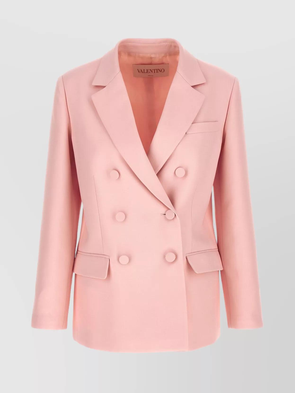 Valentino Garavani Double-Breasted Blazer Featuring Structured ...