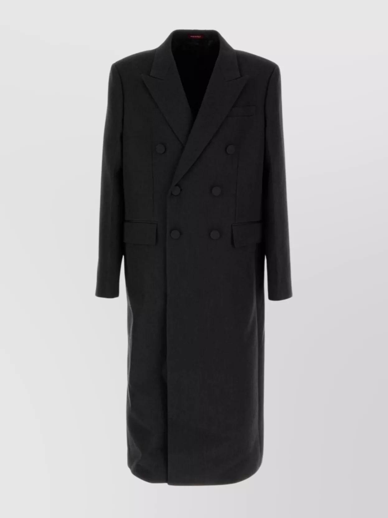 Gucci Wool Coat With Back Vent And Double-Breasted Design in Black for ...