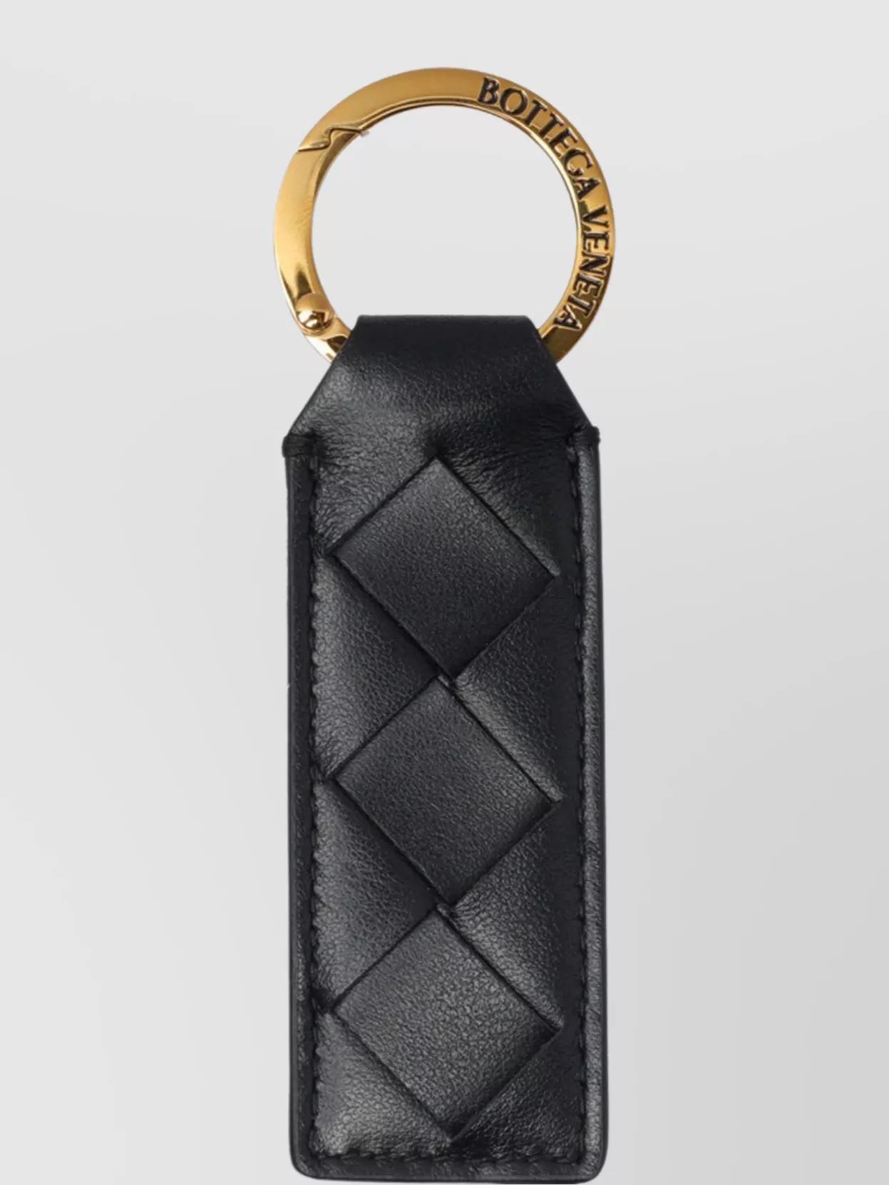 Bottega Veneta Key Holder With Woven Pattern And Quilted Design in ...