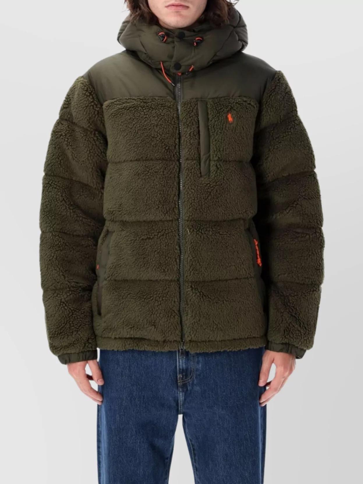 Polo Ralph Lauren Puffer Pile Jacket Zip-Off Hood in Brown for Men | Lyst
