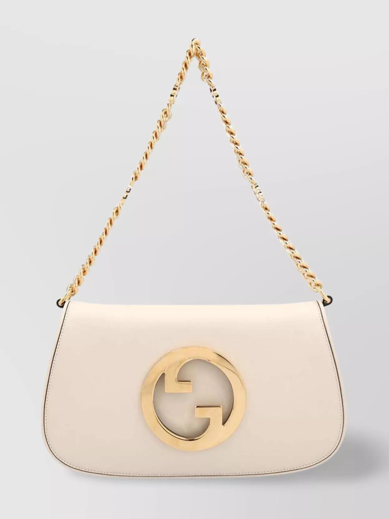 Gucci Blondie Chain Strap Shoulder Bag in Natural | Lyst