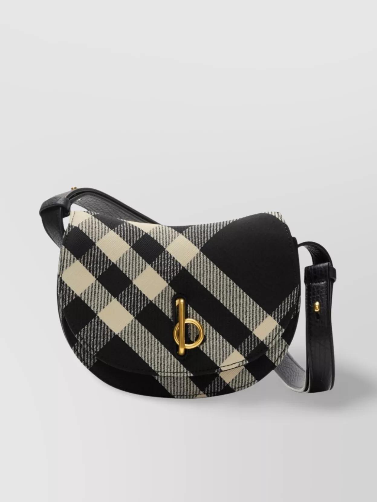 Burberry Mini Shoulder Bag Checkered Pattern in Black | Lyst