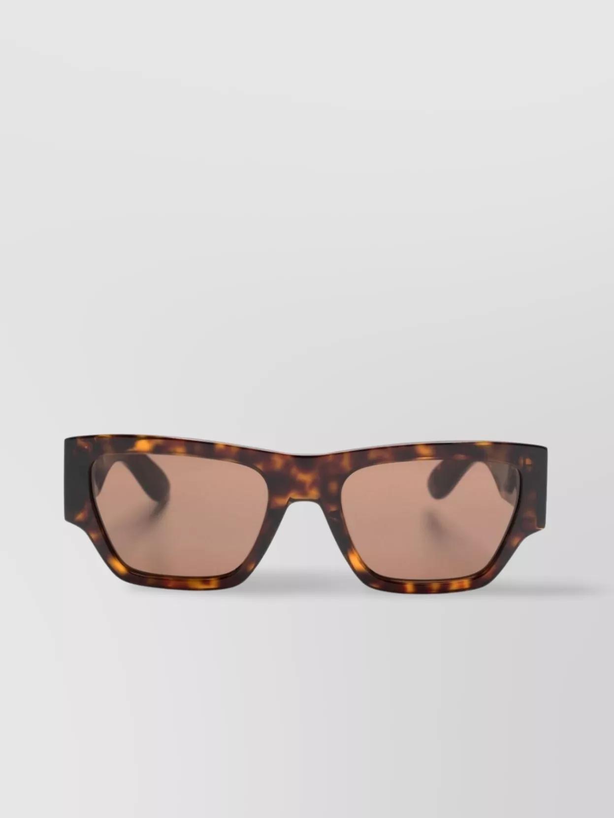 Alexander McQueen Square Frame Sunglasses Tortoiseshell Effect in ...