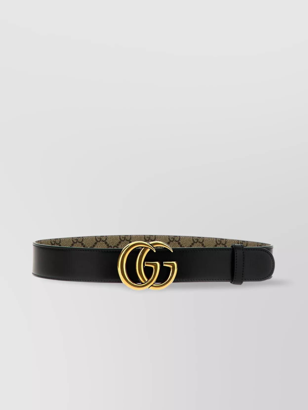 Gucci Reversible Belt Monogram Pattern in Black | Lyst
