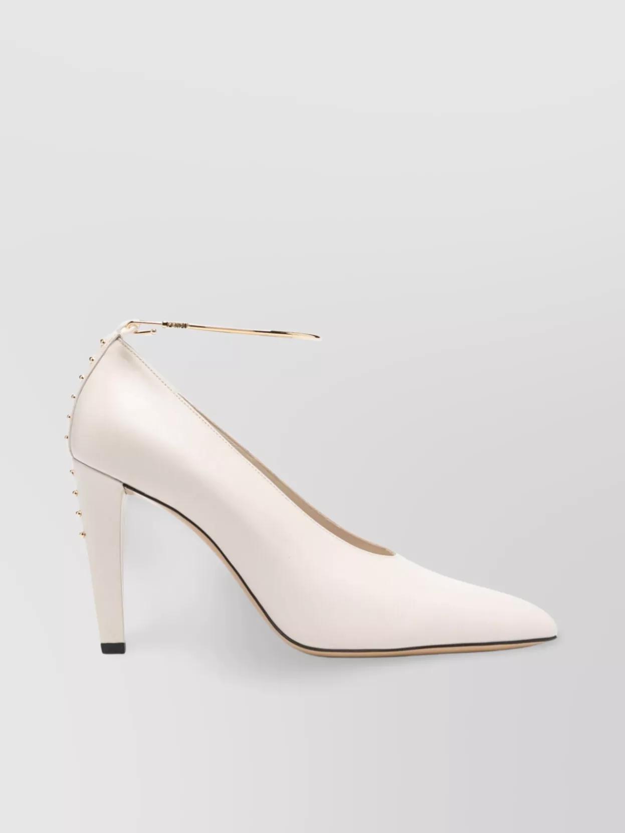 Fendi Filo Leather Stiletto Pumps in Natural | Lyst