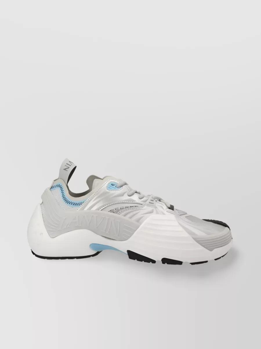 Lanvin Flash-X Logo-Embossed Low-Top Sneakers in White for Men | Lyst