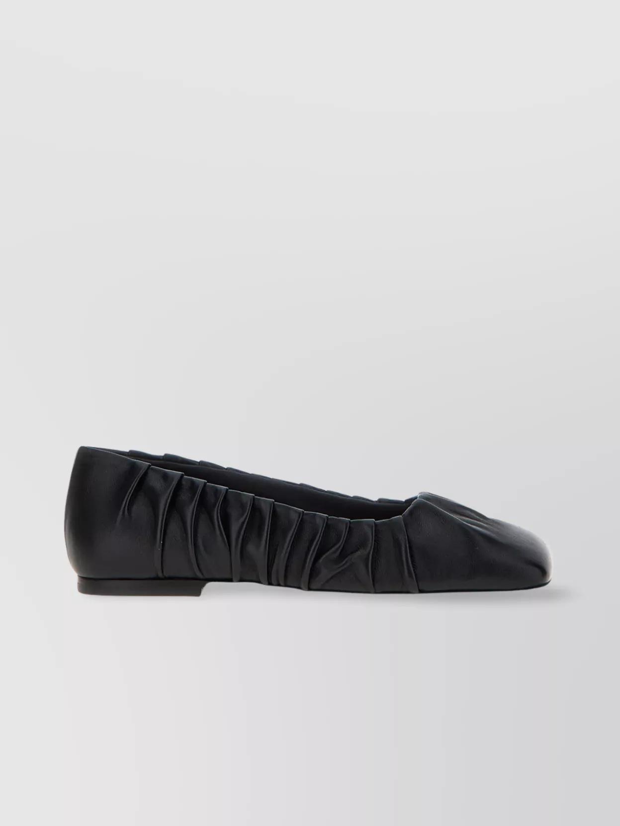 Balmain 'Eden' Ballet Flats With Ruched Square Toe | Lyst