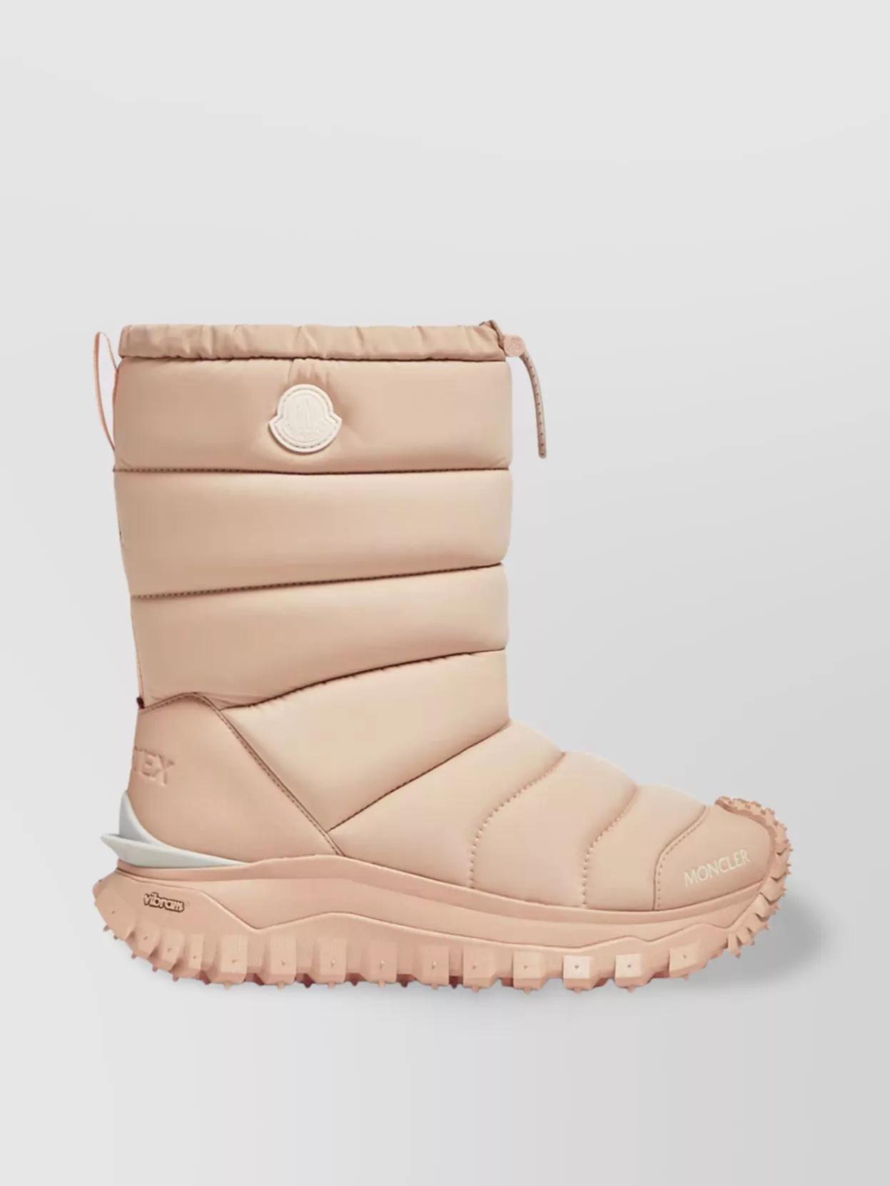 Moncler Round Toe Ankle Boots With Gore-Tex Technology in Natural | Lyst