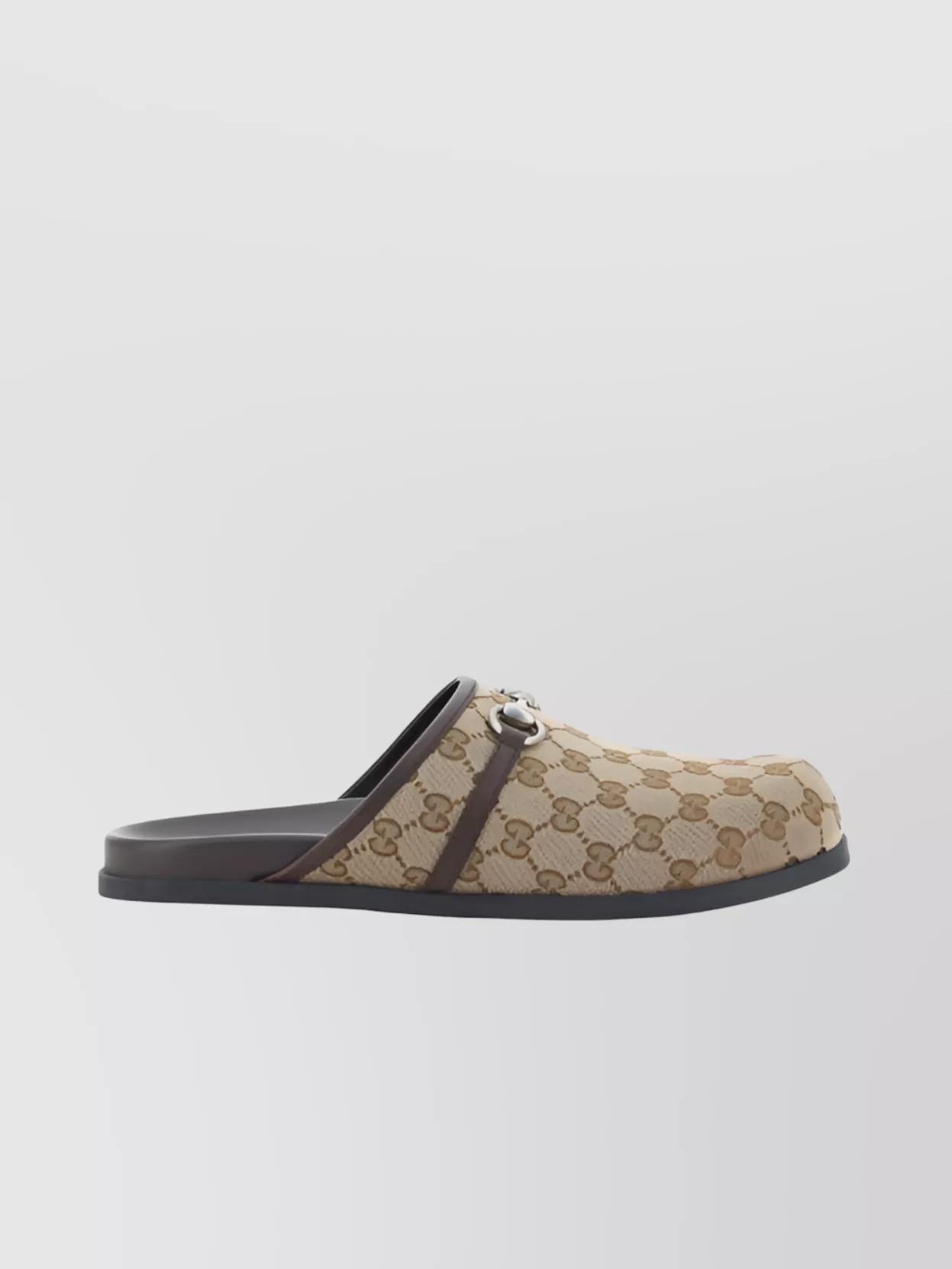 Gucci Gg Pattern Horsebit Jacquard Mules in Brown for Men | Lyst