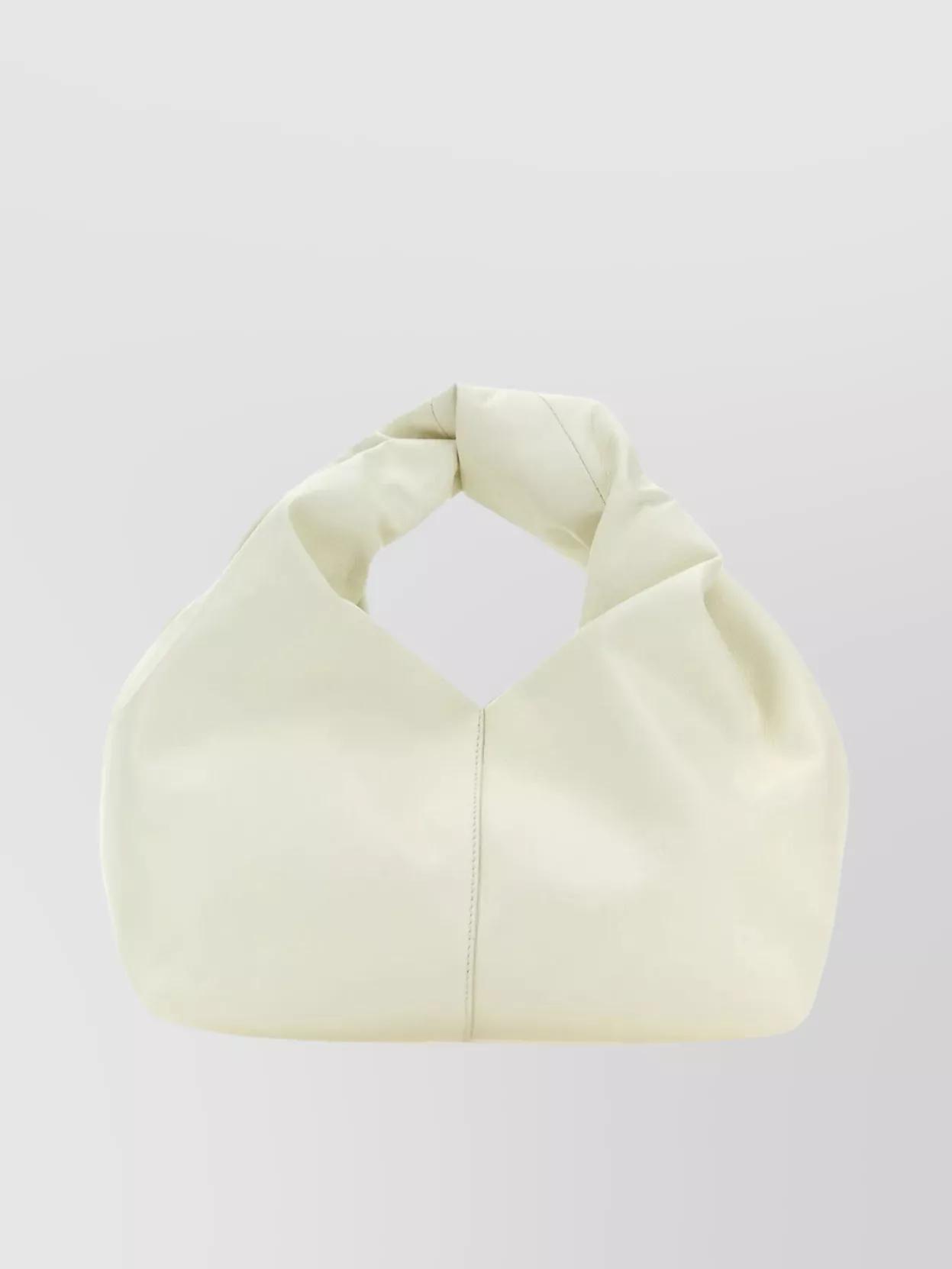 JW Anderson Compact Leather Hobo Bag With Unique Handle in Natural | Lyst